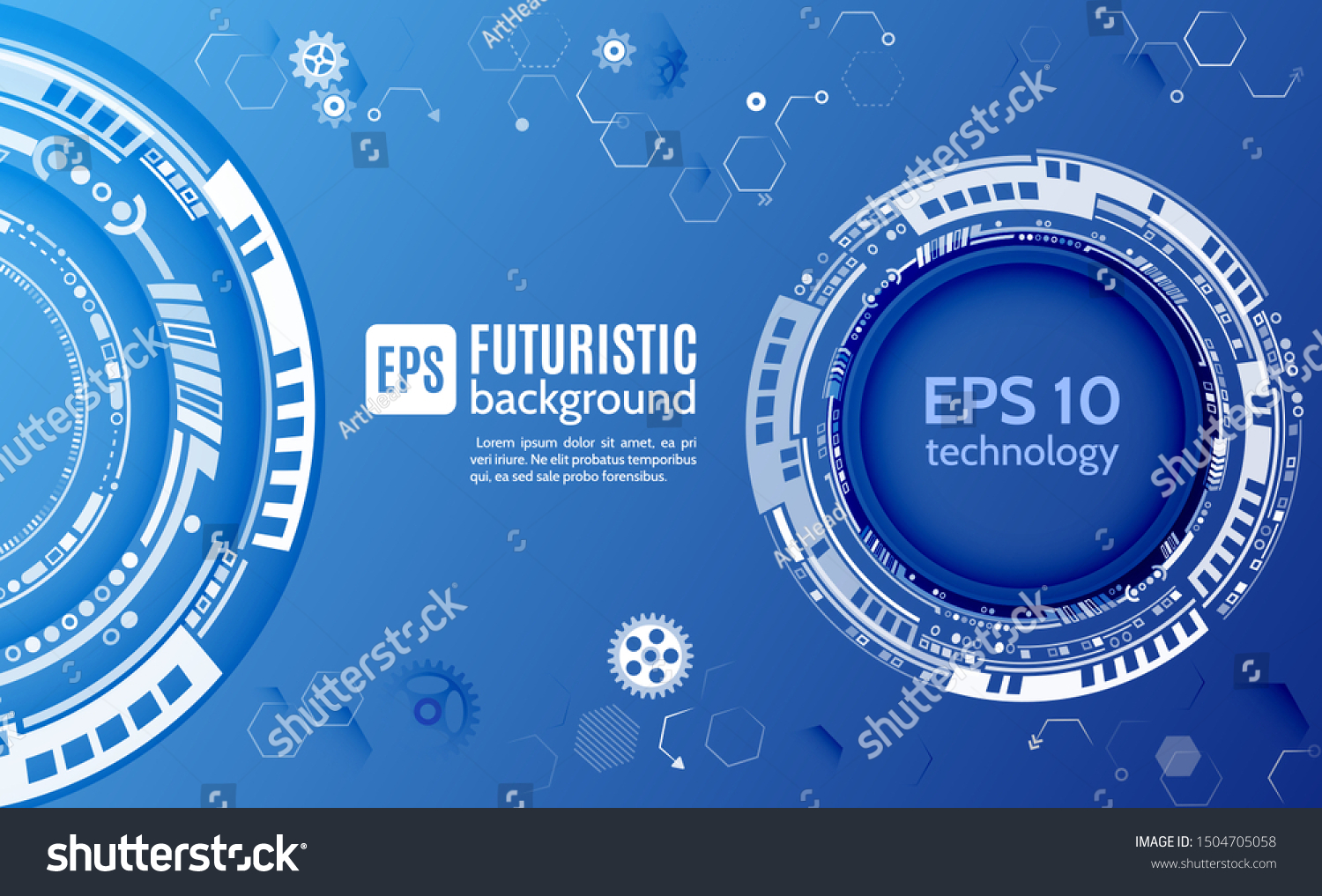 Abstract Blue Background Various Technology Elements Stock Vector ...