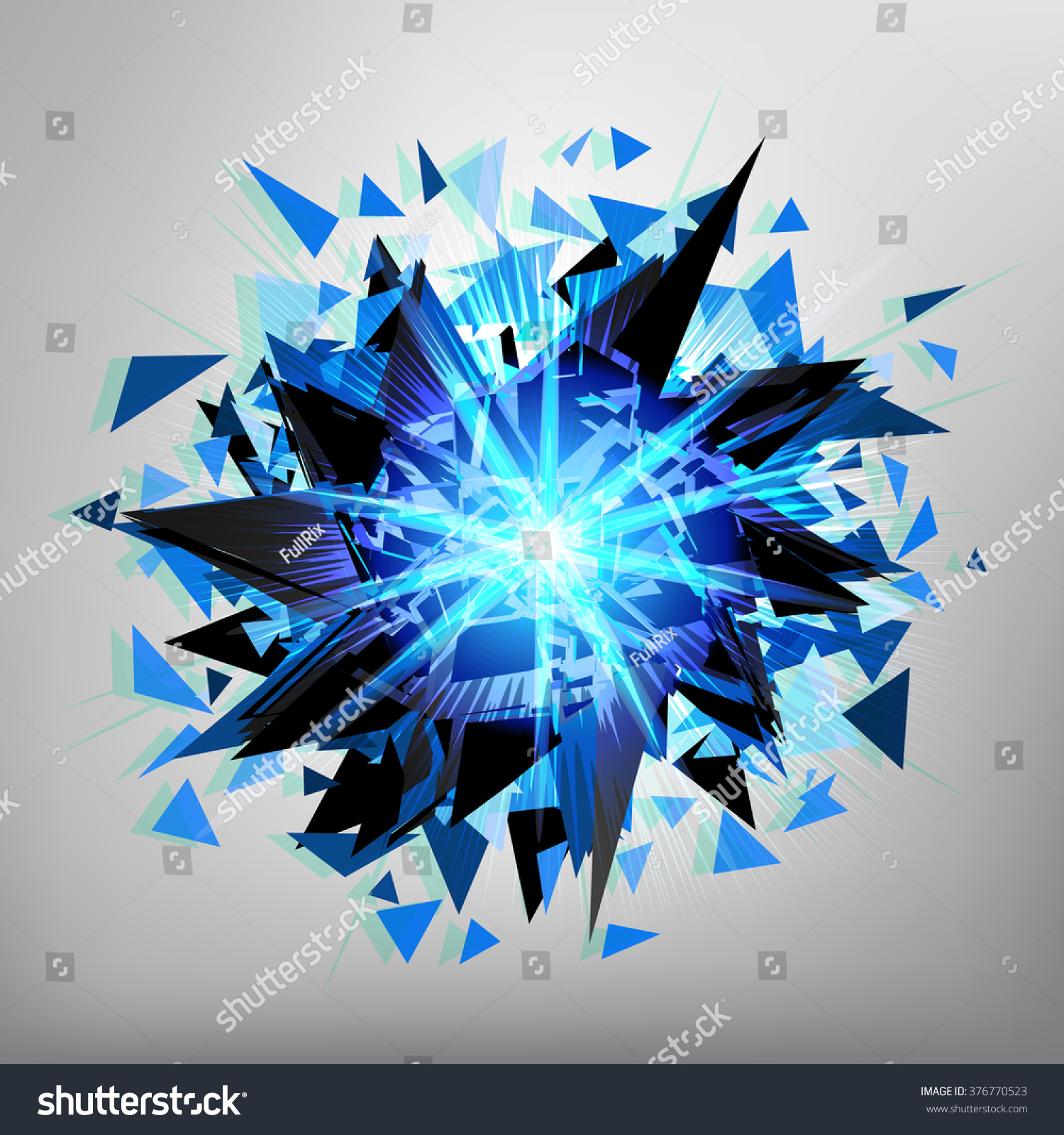 Explosión brillante azul abstracta. Fondo de: vector de stock (libre de ...