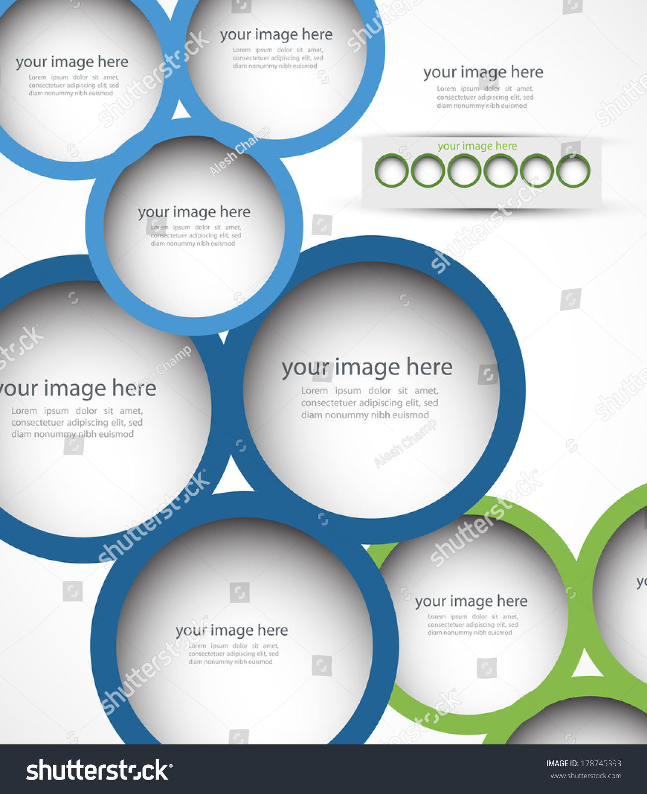 Abstract Blue Circle Brochure Design Stock Vector (Royalty Free) 178745393