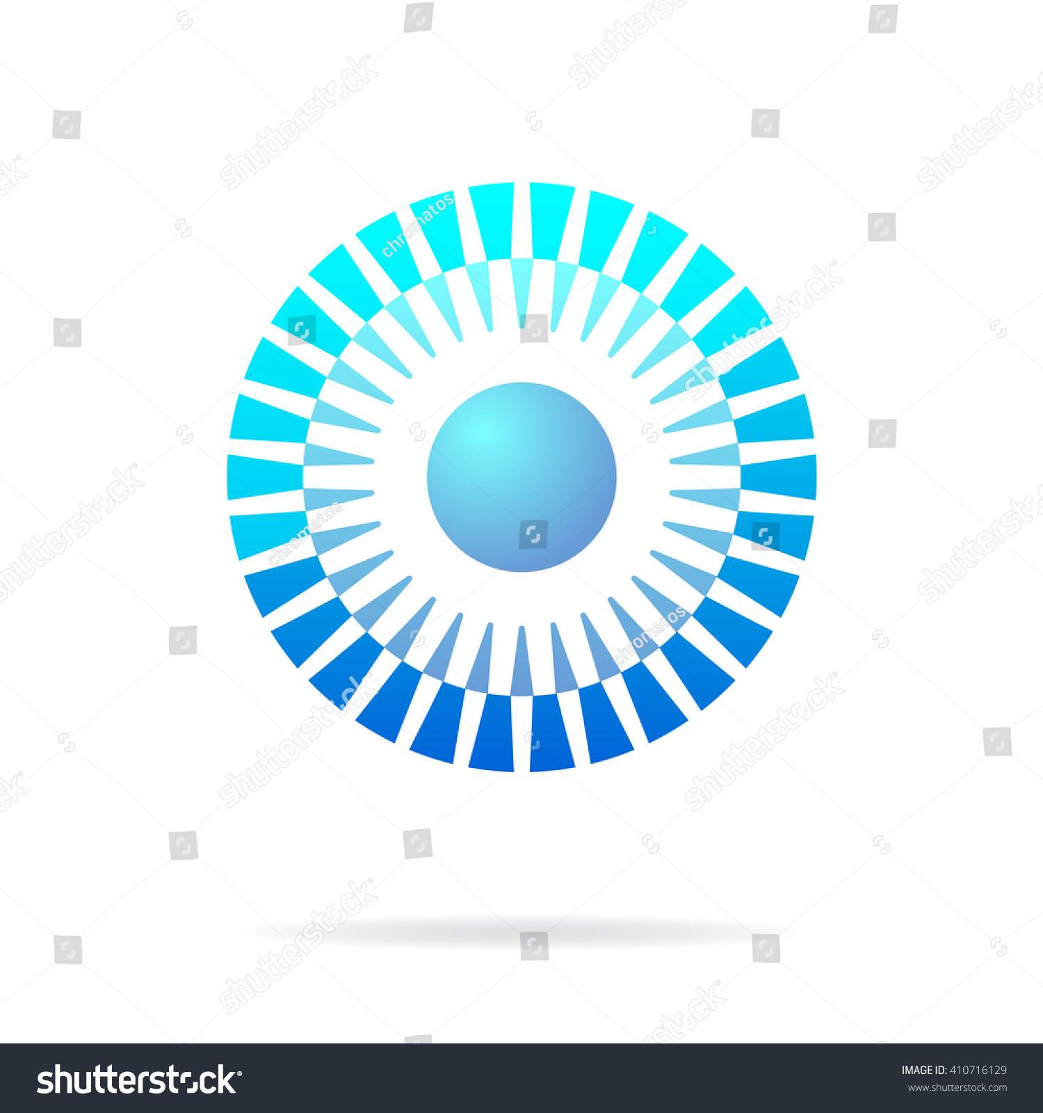 Abstract Blue Circle Connection Concept 2d 스톡 벡터(로열티 프리) 410716129 ...