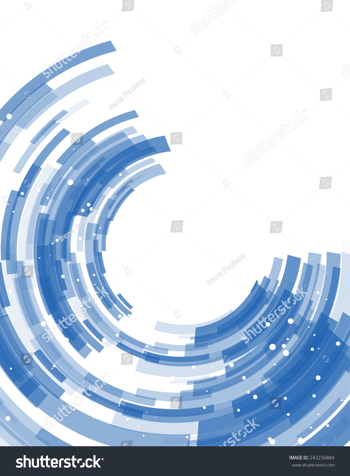 Abstract Blue Circle Design Background Stock Vector (Royalty Free ...