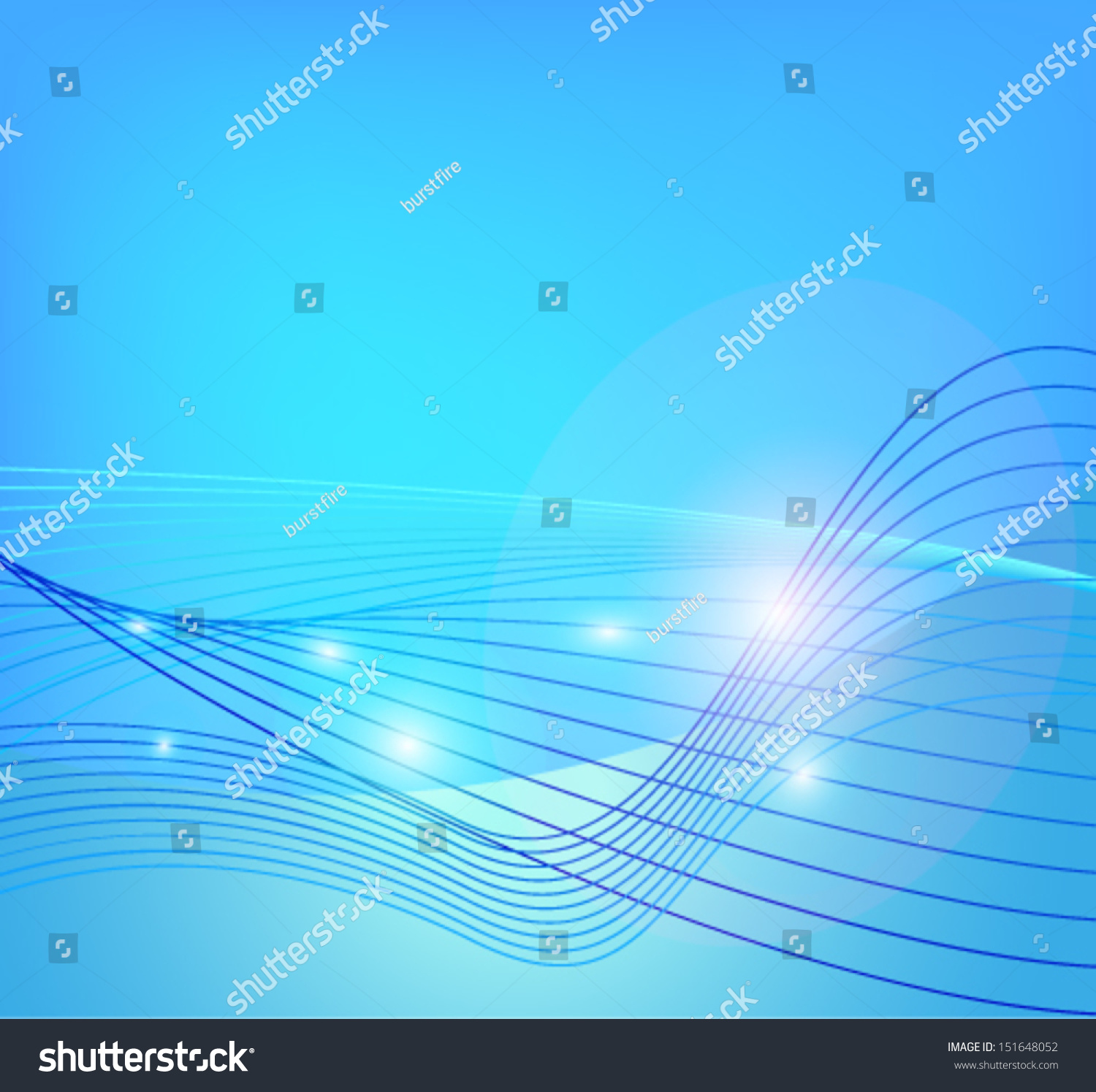 Abstract Blue Clean Wave Background Stock Vector (Royalty Free ...