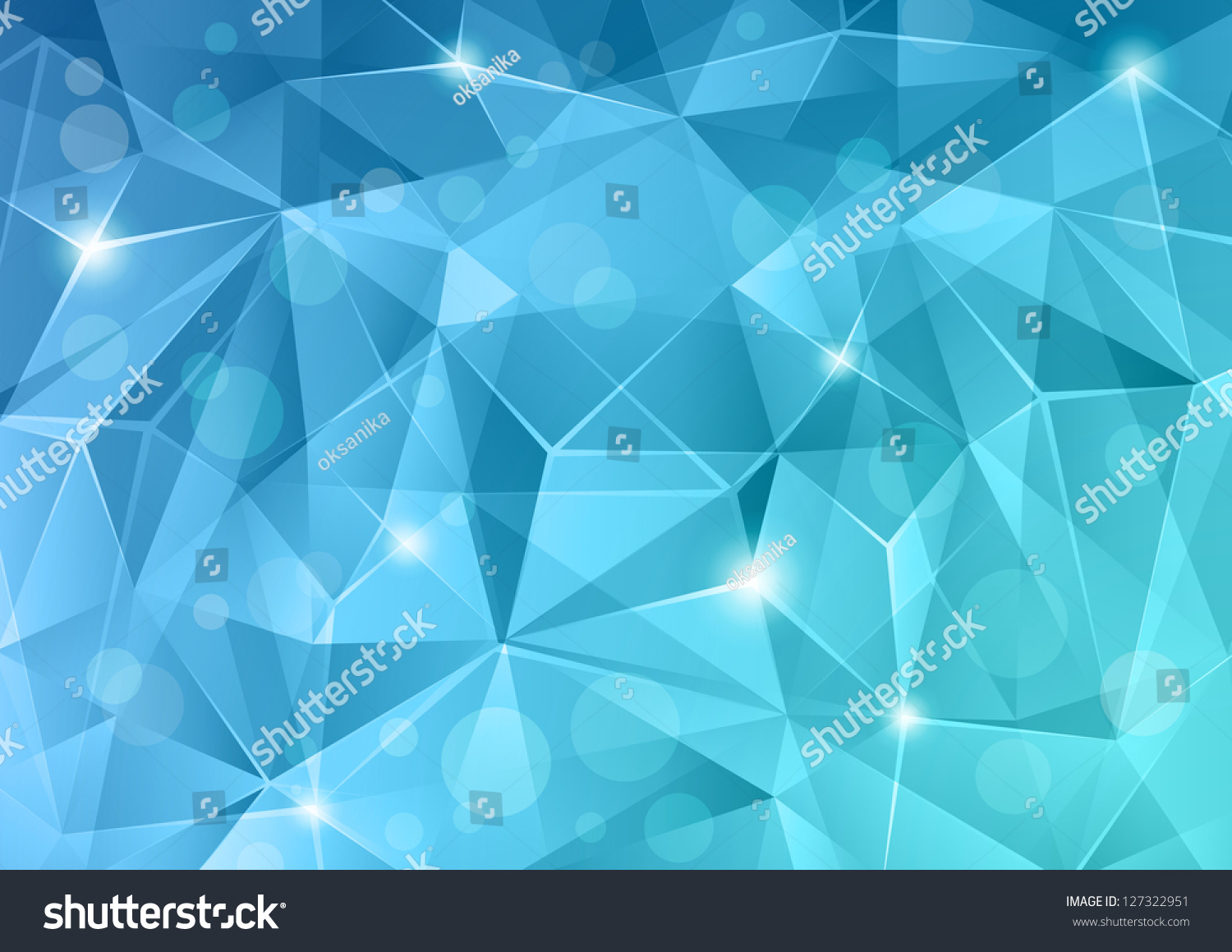 Abstract Blue Crystal Background. Stock Vector Illustration 127322951 ...