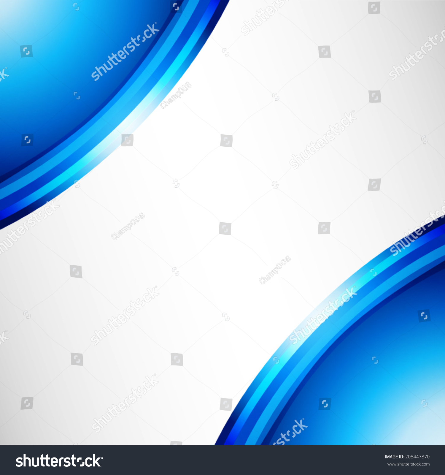 Abstract Blue Curve Line Pattern White Stock Vector (Royalty Free ...