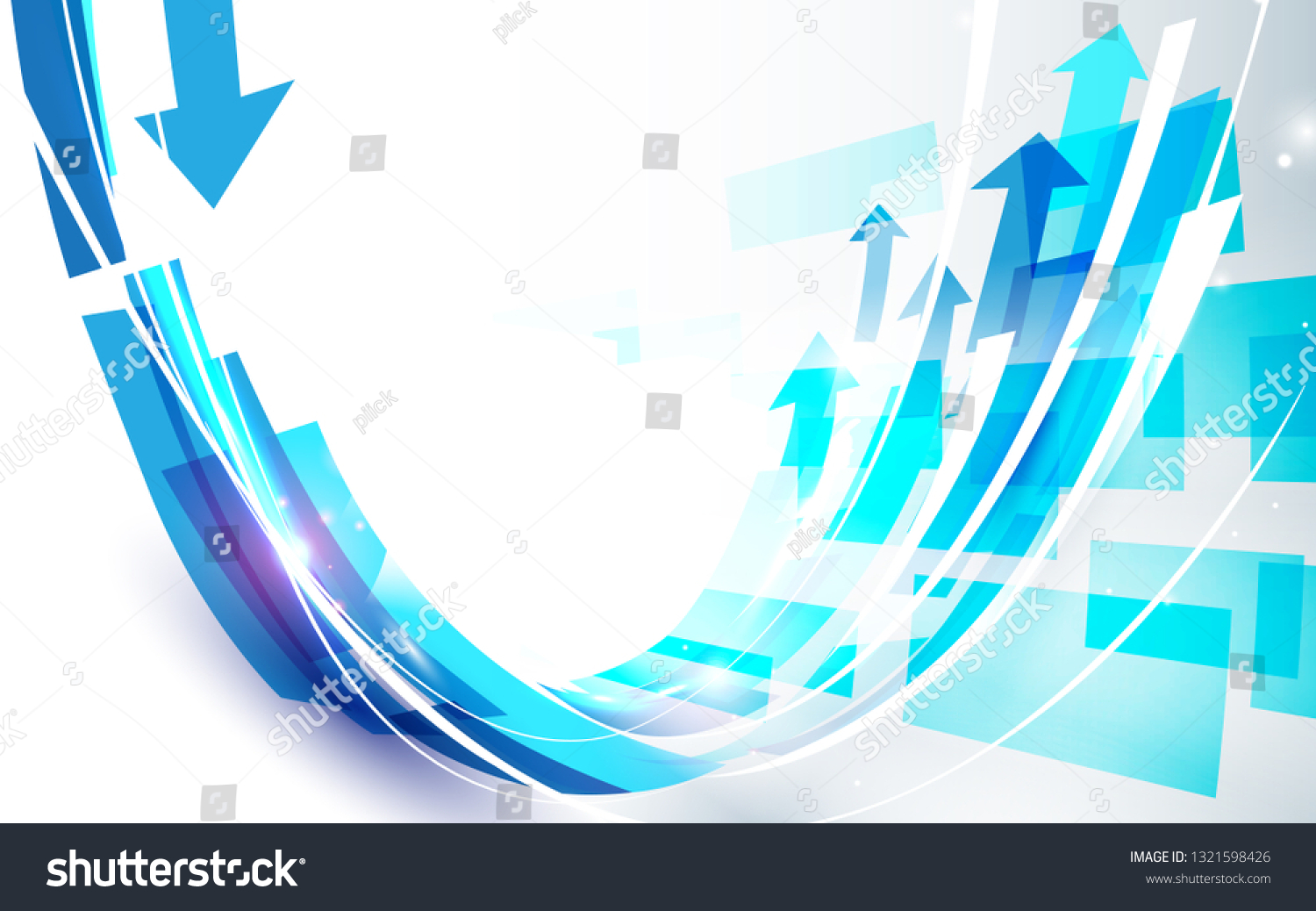 Abstract Blue Curve Line Shape Background Stock Vector (Royalty Free ...