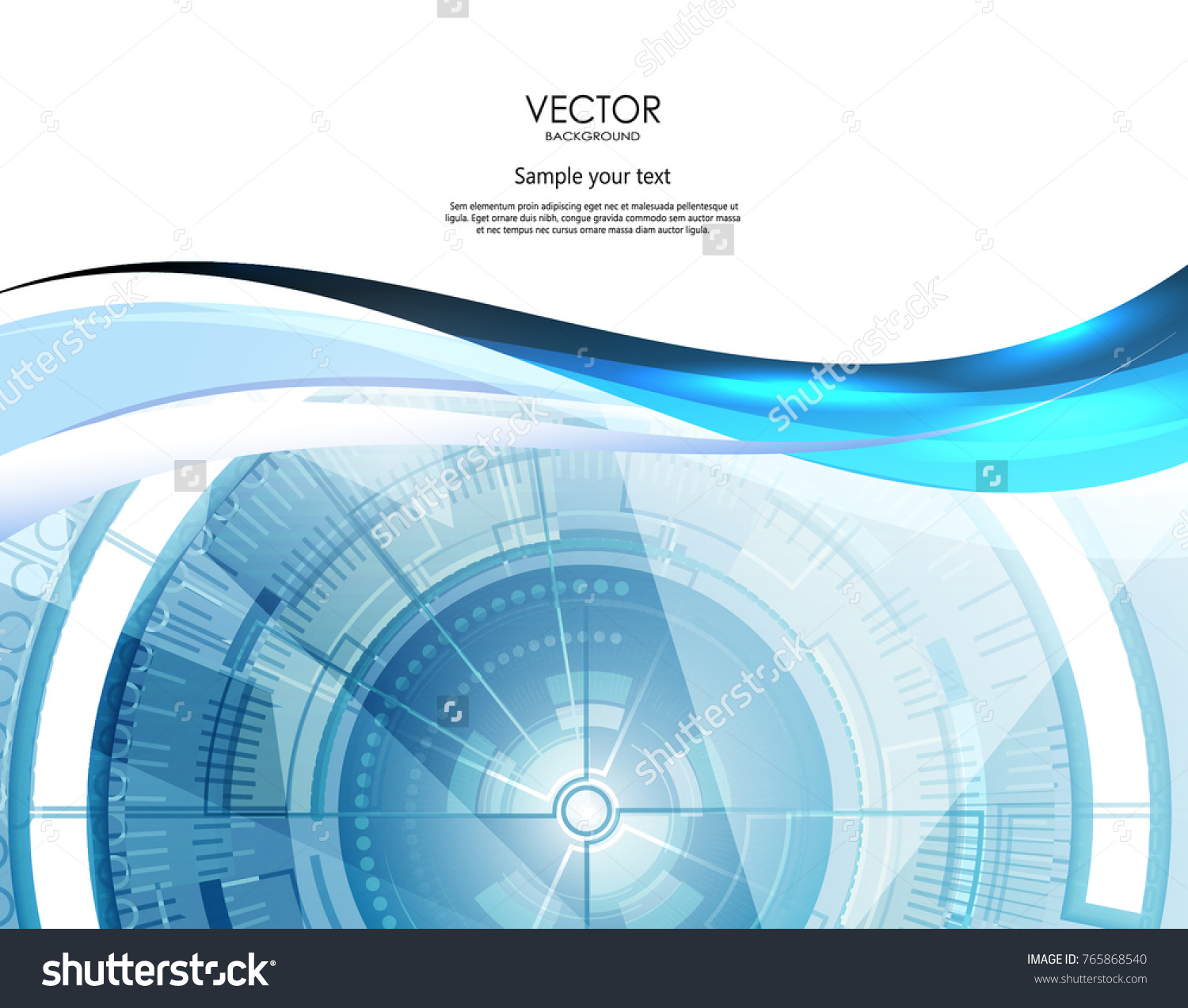 Abstract Blue Digital Technology Background Vector Stock Vector ...