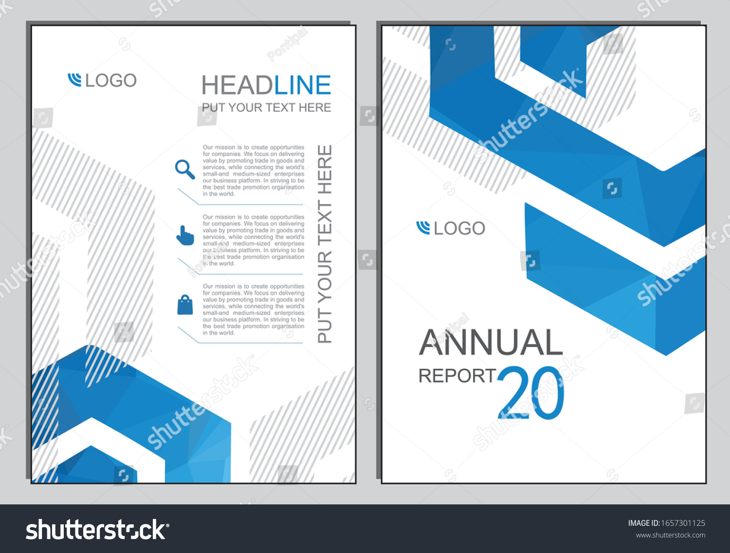 Abstract Blue Elements Brochure Template Design Stock Vector (Royalty ...