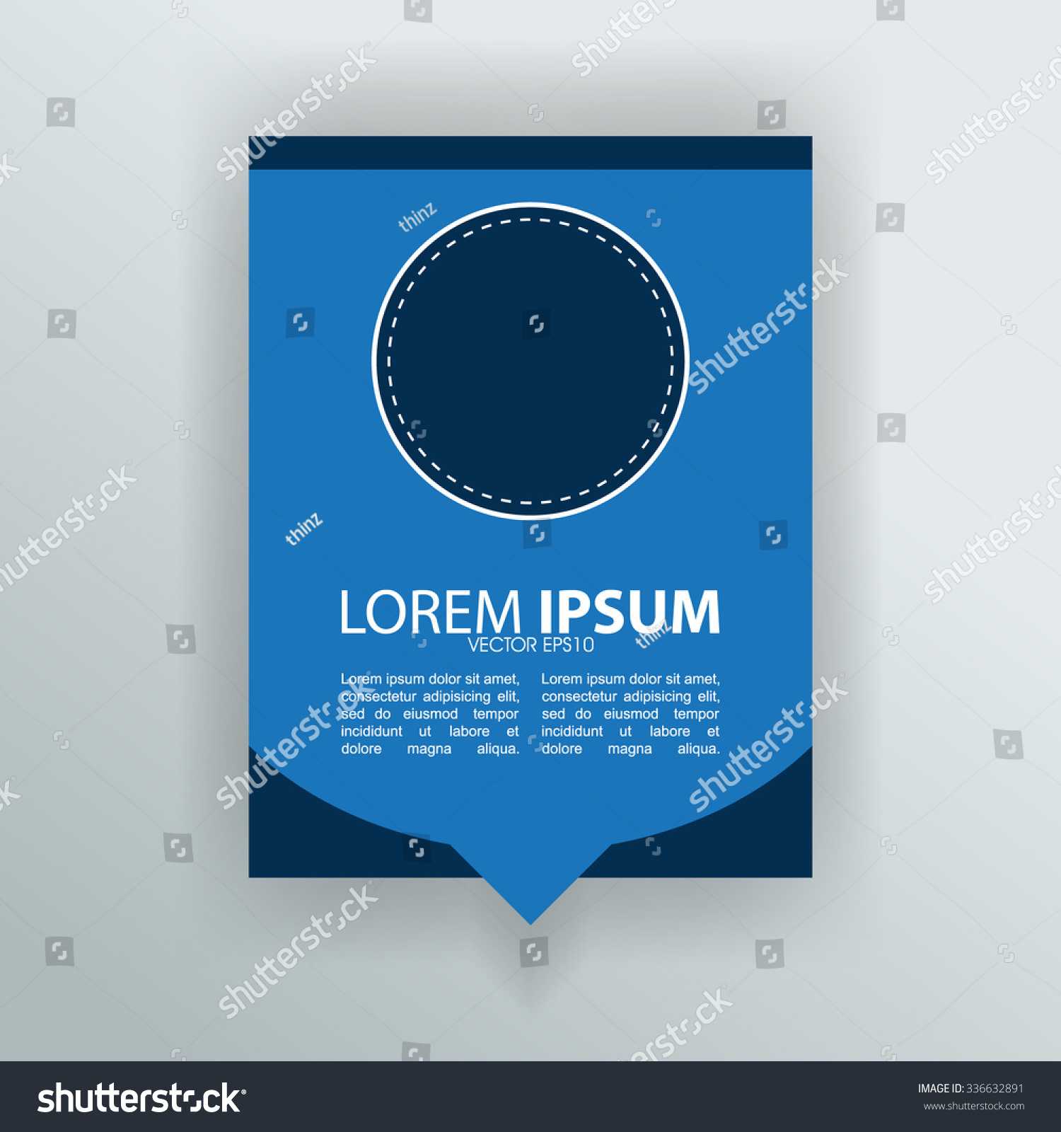 Abstract Blue Leaflet Brochure Advertisement Material Stock Vector ...