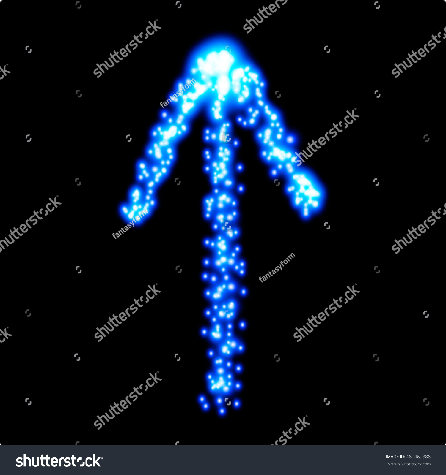Abstract Blue Light Arrow Stock Vector (Royalty Free) 460469386