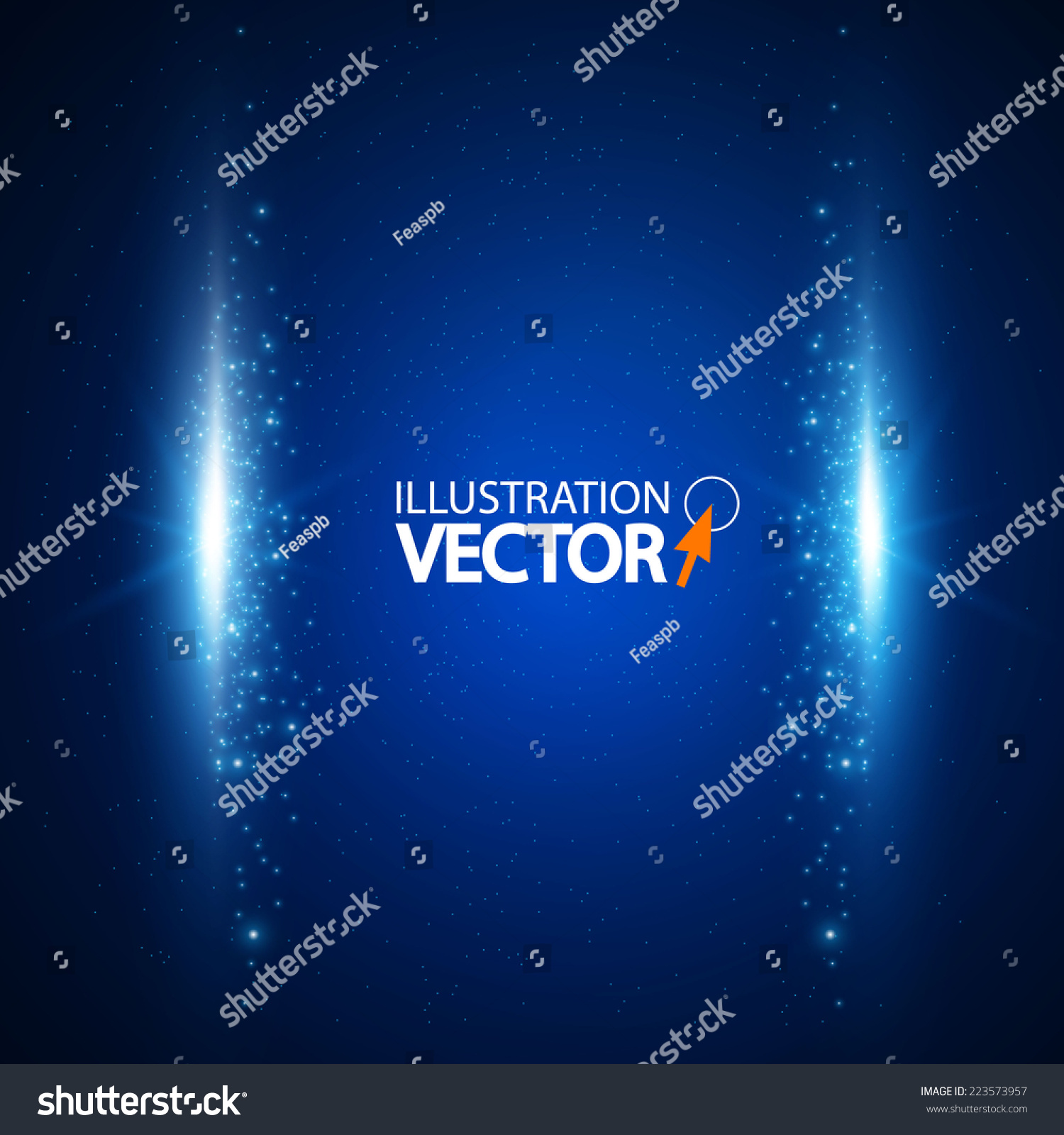 Abstract Blue Light Border Vector Illustration 库存矢量图（免版税）223573957 ...