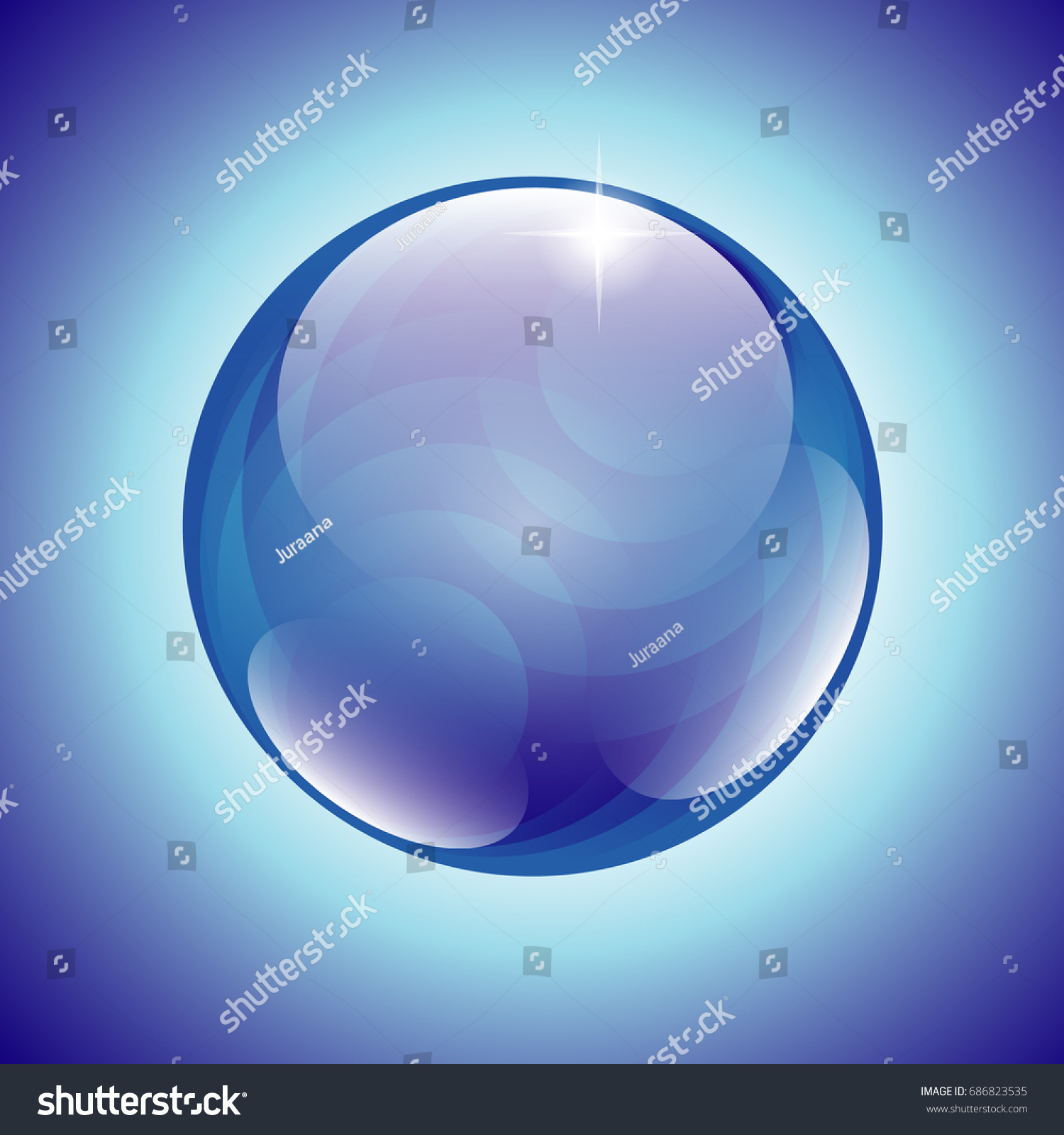 Abstract Blue Round Background Vector Illustration Stock Vector ...