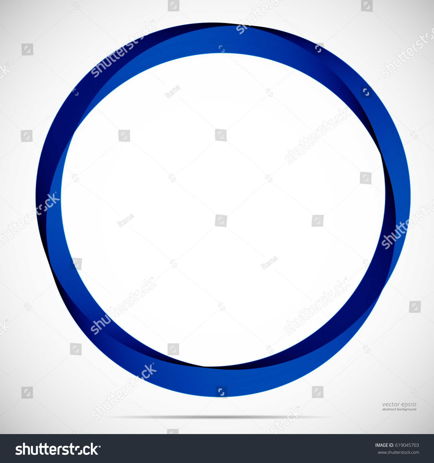 Abstract Blue Round Frame On Light Stock Vector (Royalty Free ...