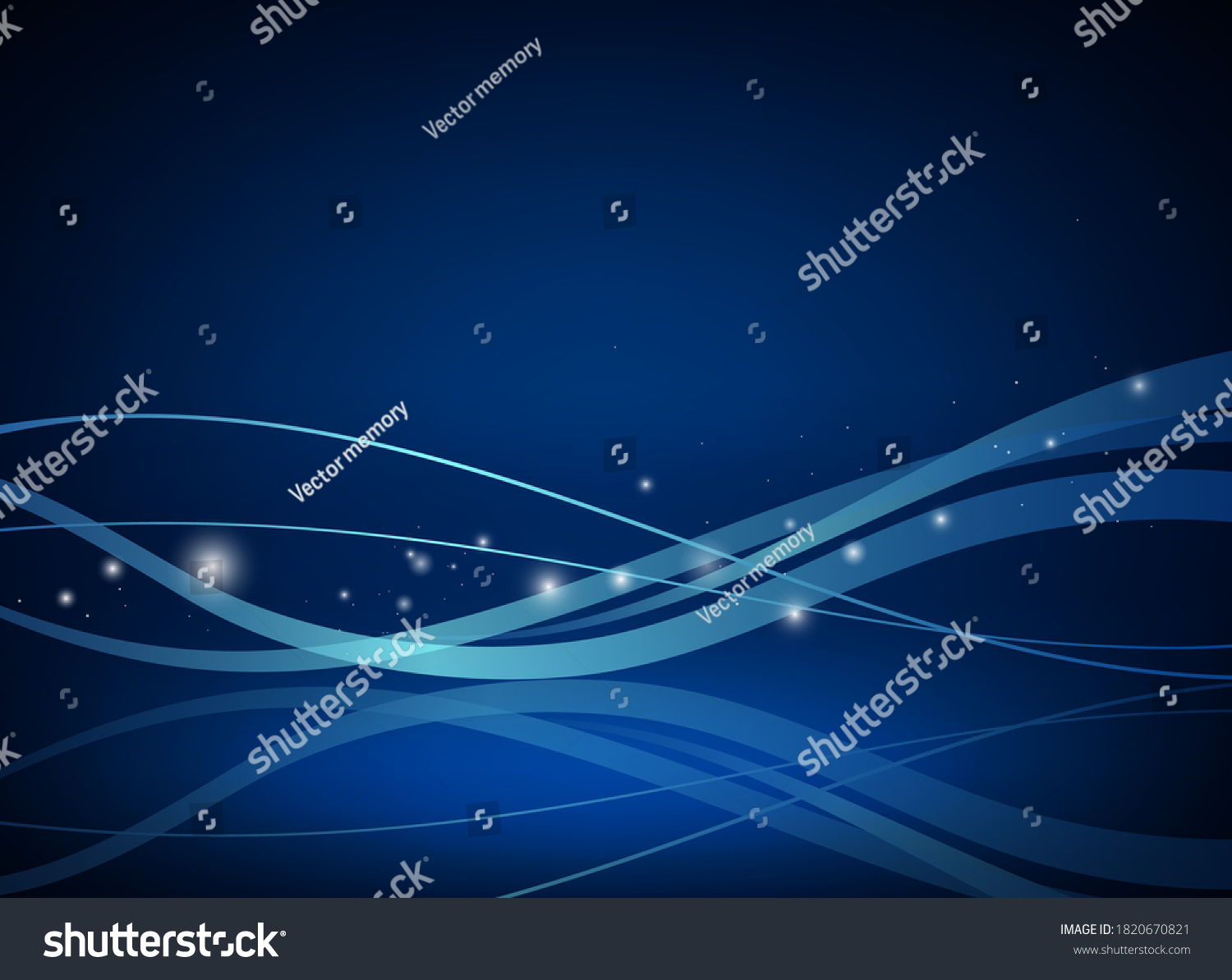 Abstract Blue Shining Wave Background Vector Stock Vector (Royalty Free ...