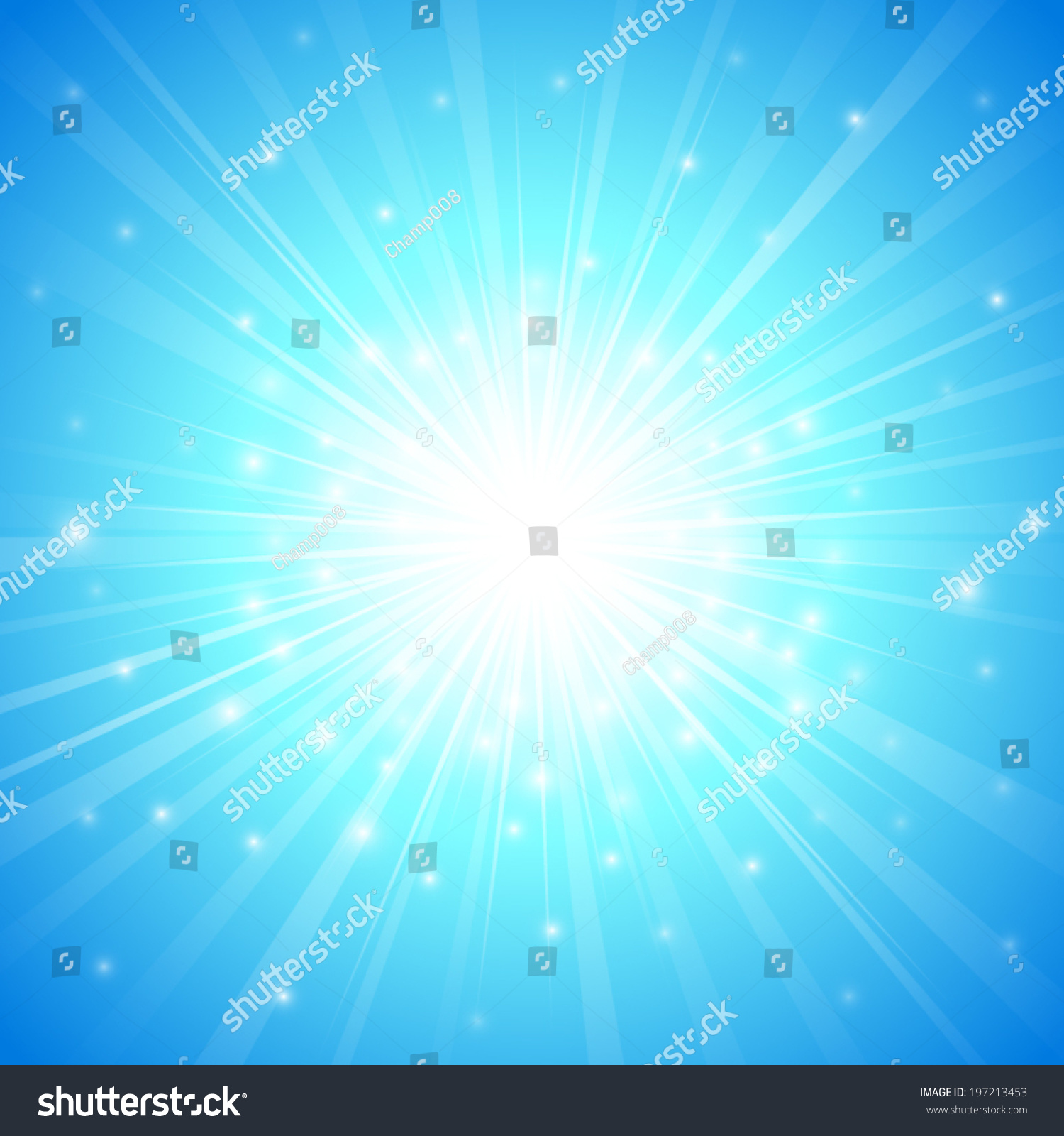 Abstract Blue Sky Glitter Light Ray Stock Vector (Royalty Free) 197213453