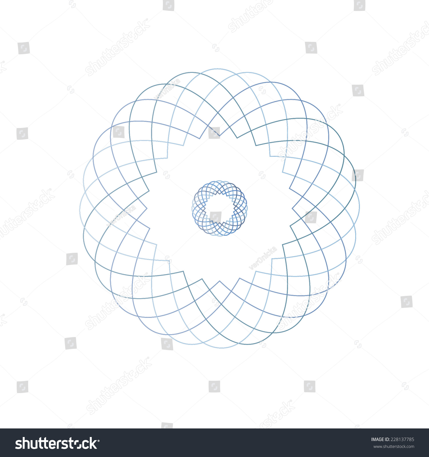 Abstract Blue Spirograph Logo Stock Vector (Royalty Free) 228137785 ...