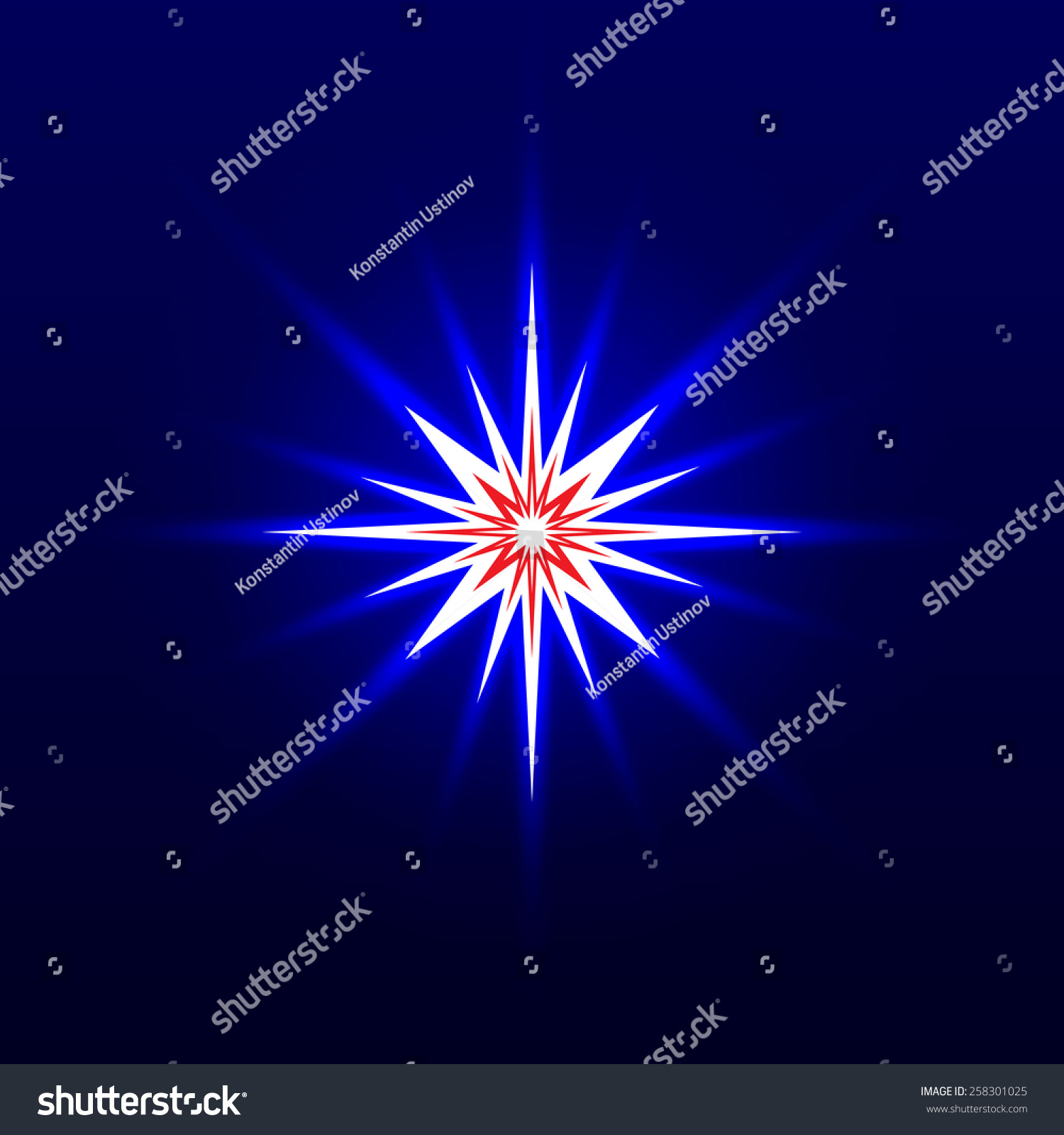 Abstract Blue Star Vector Illustration Stock Vector (Royalty Free ...