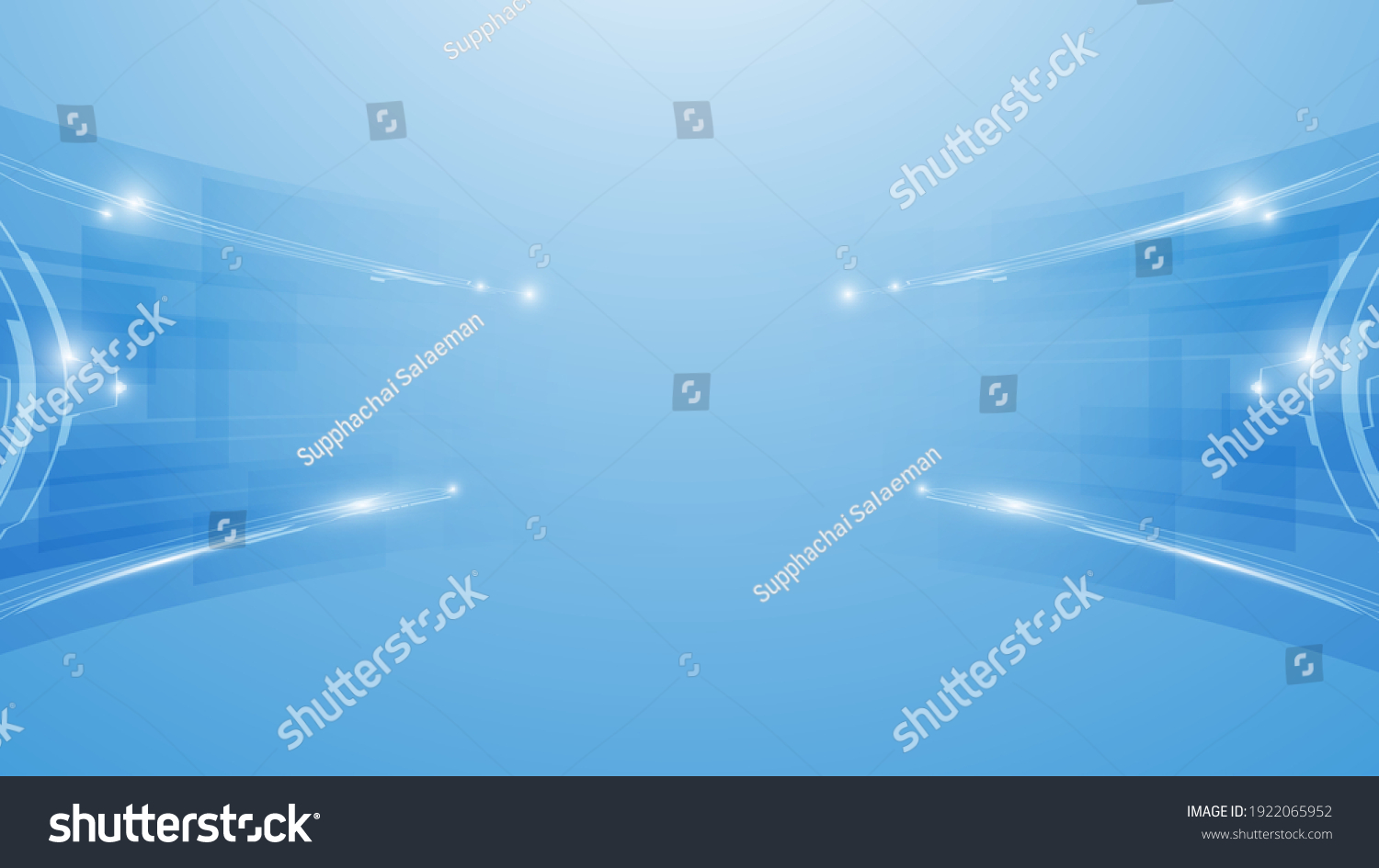 Abstract Blue Tech Futuristic Frame Template Stock Vector (Royalty Free ...