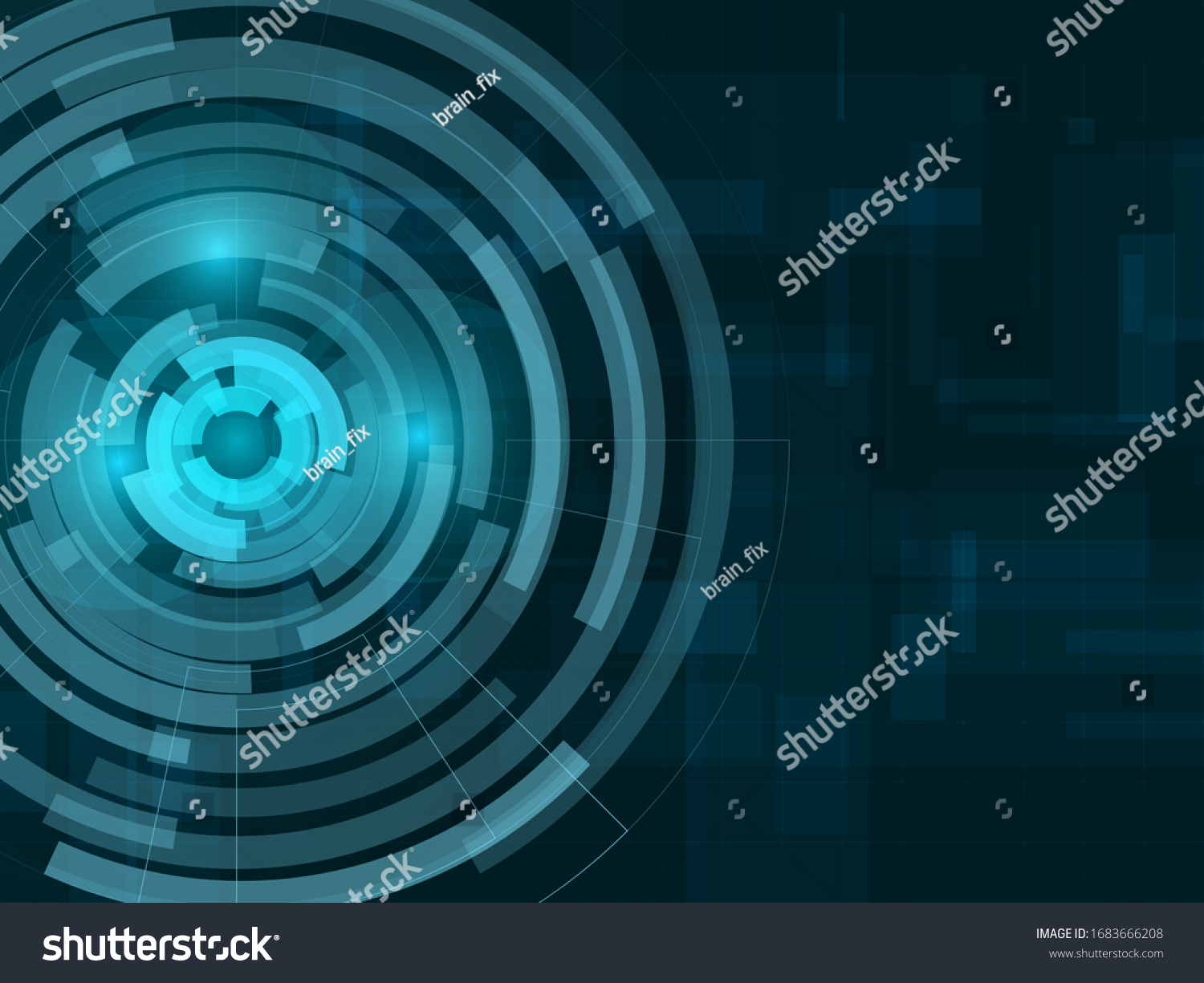 Abstract Blue Technology Circle Innovation Concept Stock Vector ...