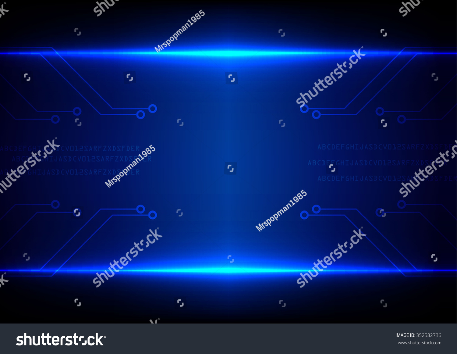 Abstract Blue Technology Circuit Background Vector Stock Vector ...