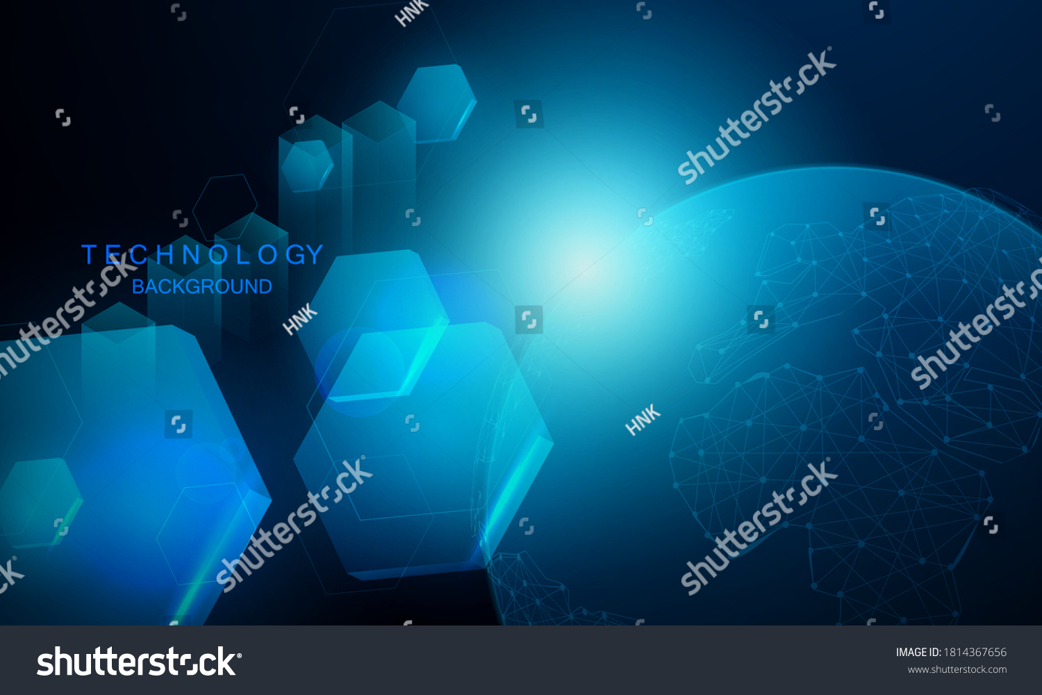 Abstract Blue Technology Communication Concept Vector Stock Vector ...