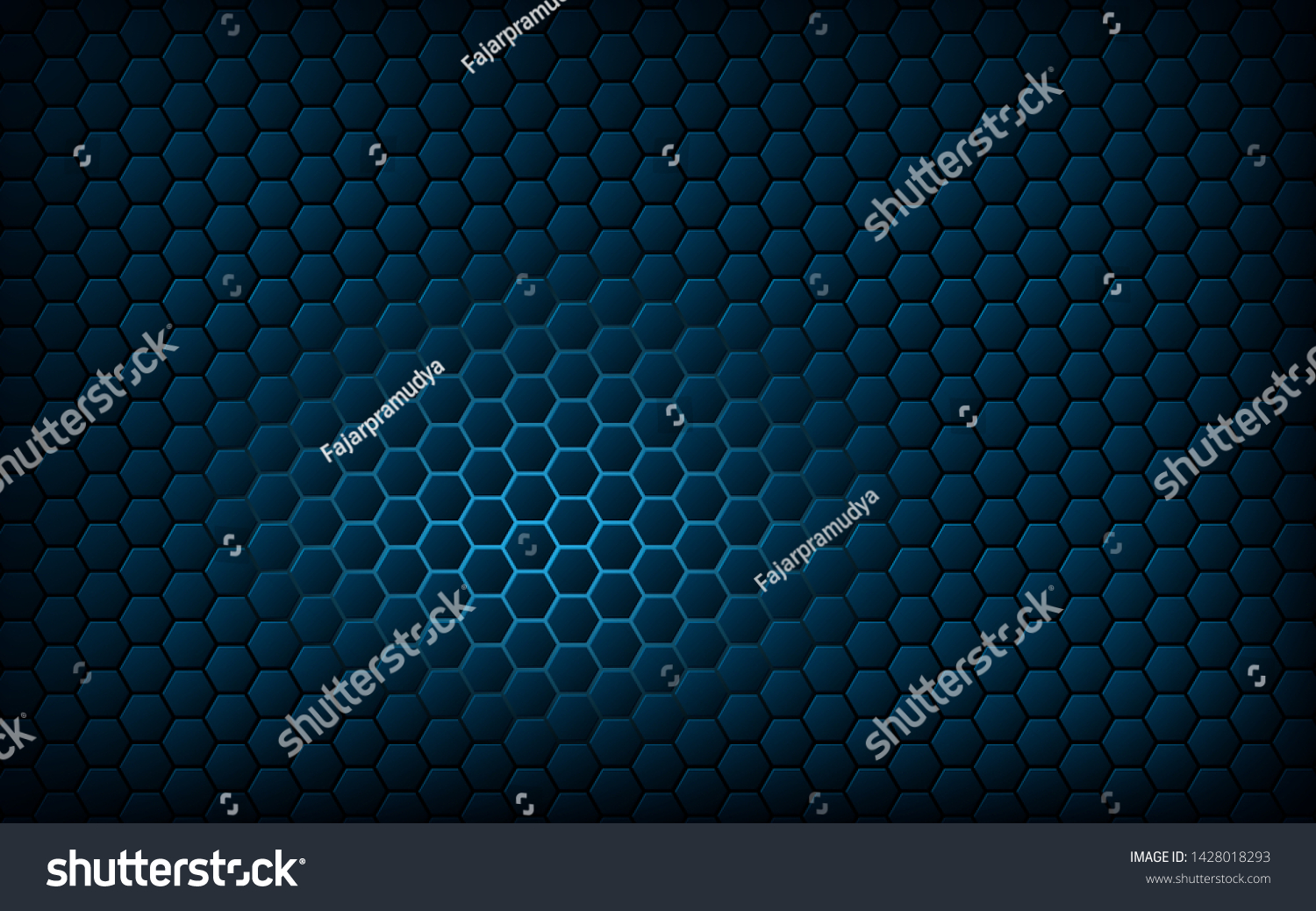 Abstract Blue Texture Hexagon Background Stock Vector (Royalty Free ...
