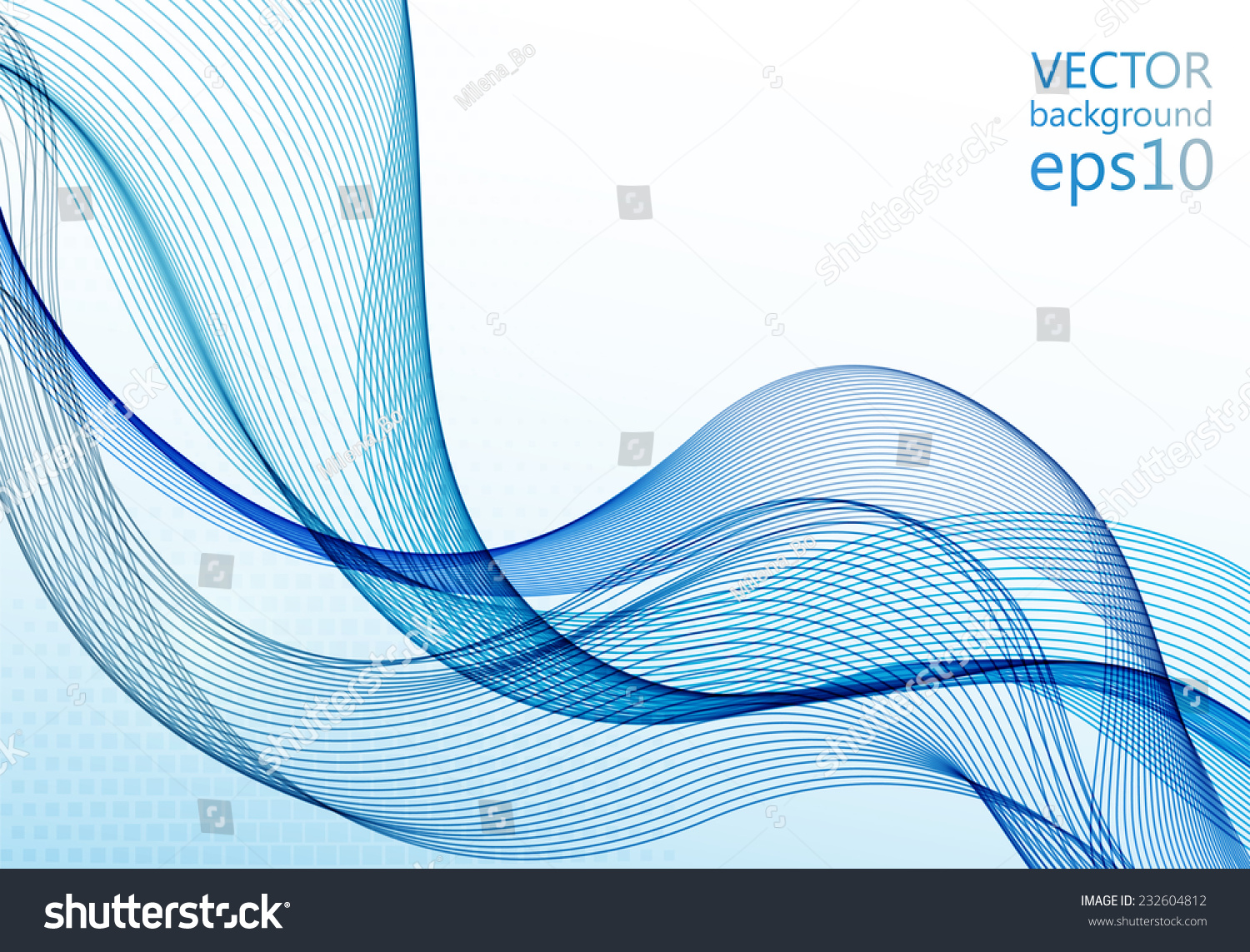 Abstract Blue Wave Stock Vector (Royalty Free) 232604812 | Shutterstock