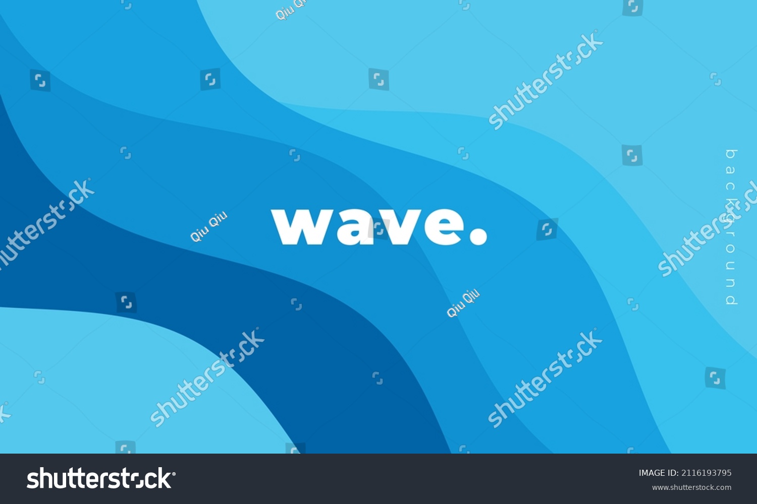 Abstract Blue Wave Background Dynamic Shape Stock Vector (Royalty Free ...