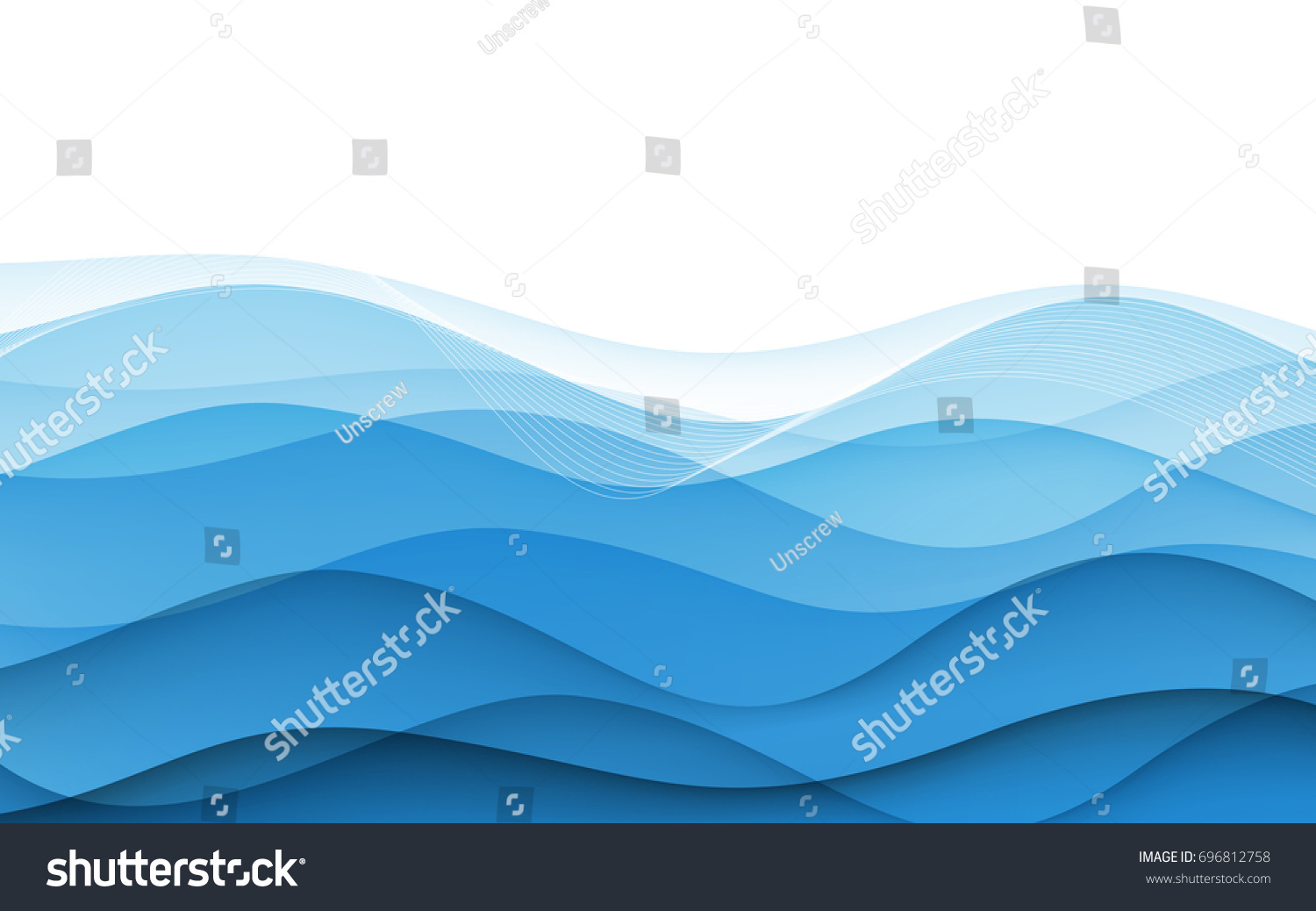 Abstract Blue Waves Data Stream Concept Stock Vector (Royalty Free ...