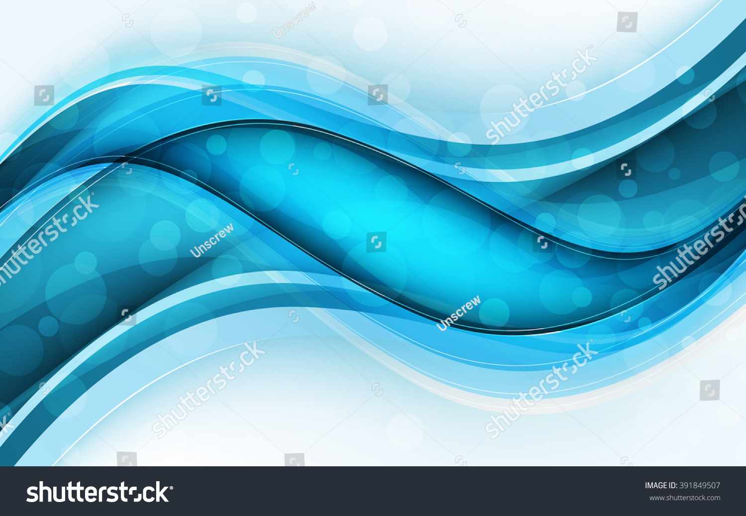 Abstract Blue Waves Data Stream Concept Stock Vector (Royalty Free ...