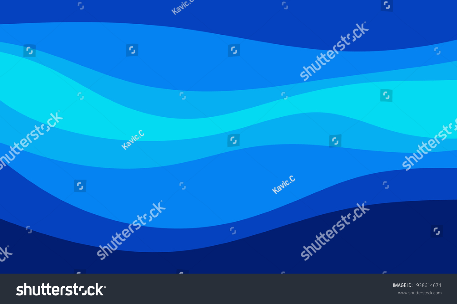 Abstract Blue Wavy Layer Illustration Stock Vector (Royalty Free ...