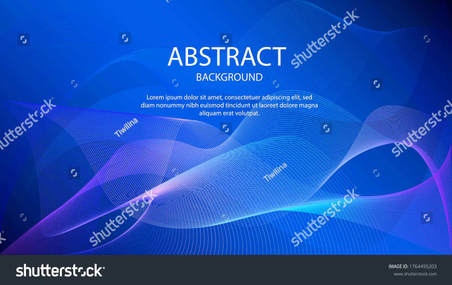 Abstract Blue Wavy Line Background Stock Vector (Royalty Free ...