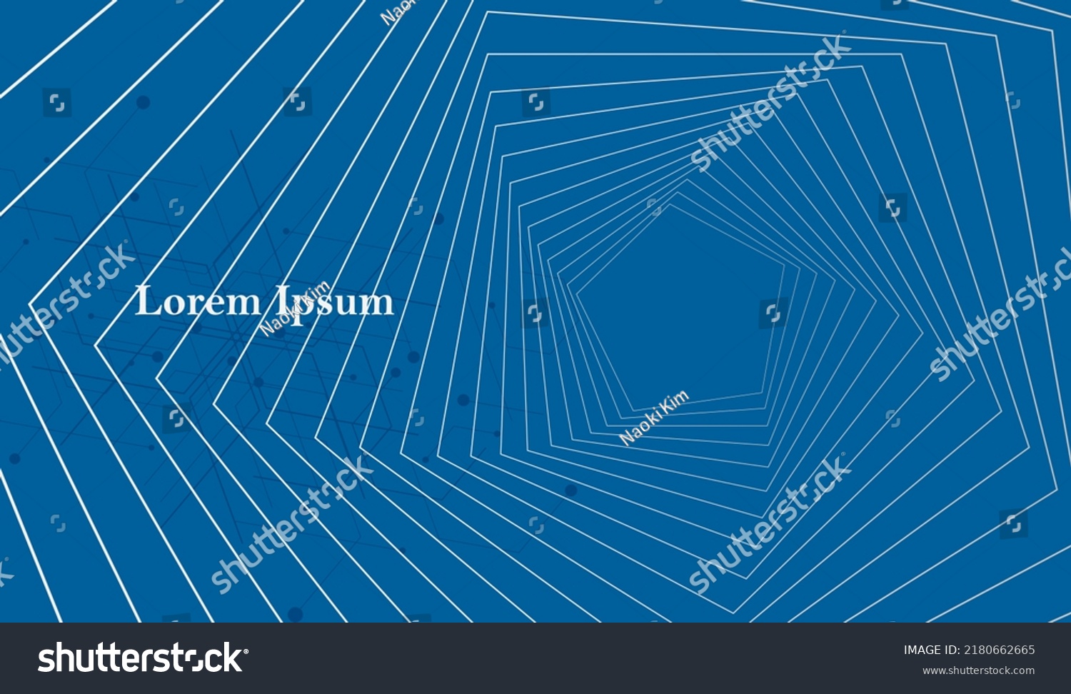 Abstract Blue White Pentagon Network Concept Stock Vector (Royalty Free ...