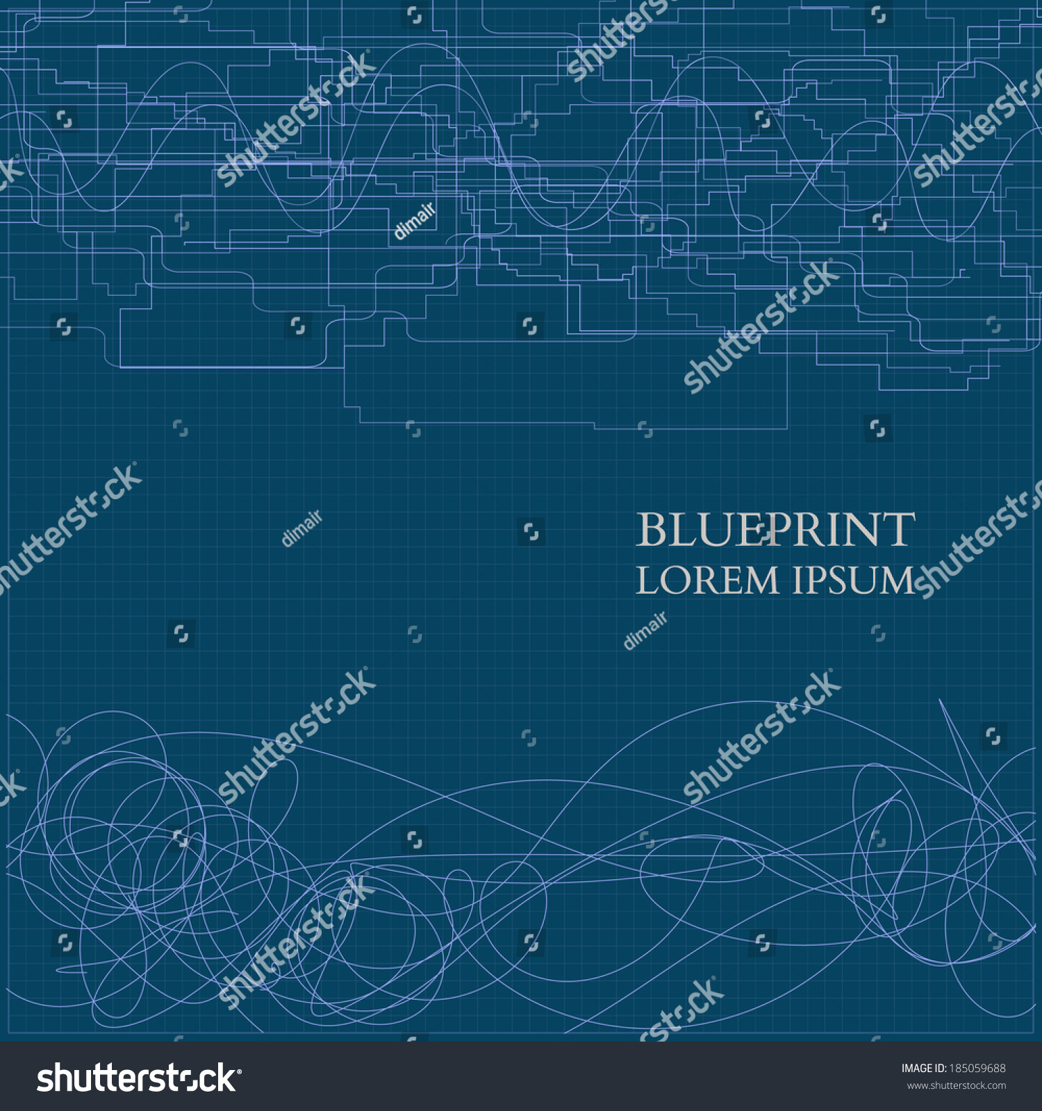 Abstract Blueprint Background Business Presentation Vector: vector de ...