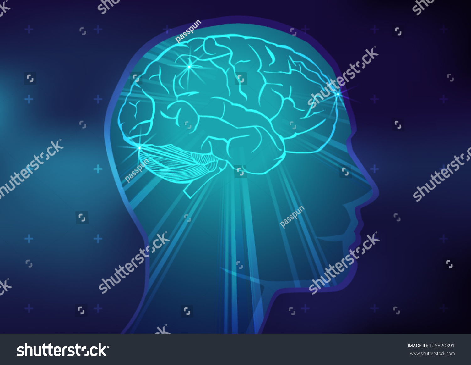 Abstract Brain Illustration Stock Vector (Royalty Free) 128820391