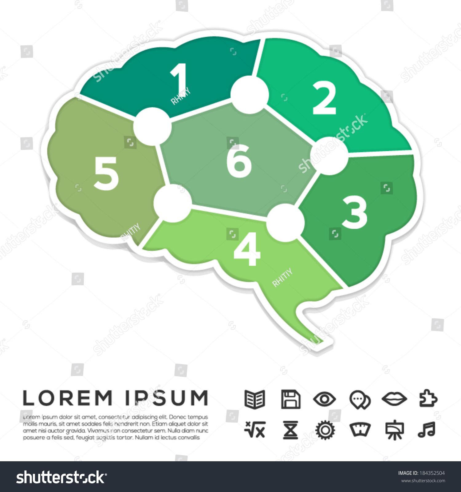 Abstract Brain Mind Map Step Icon Stock Vector (Royalty Free) 184352504