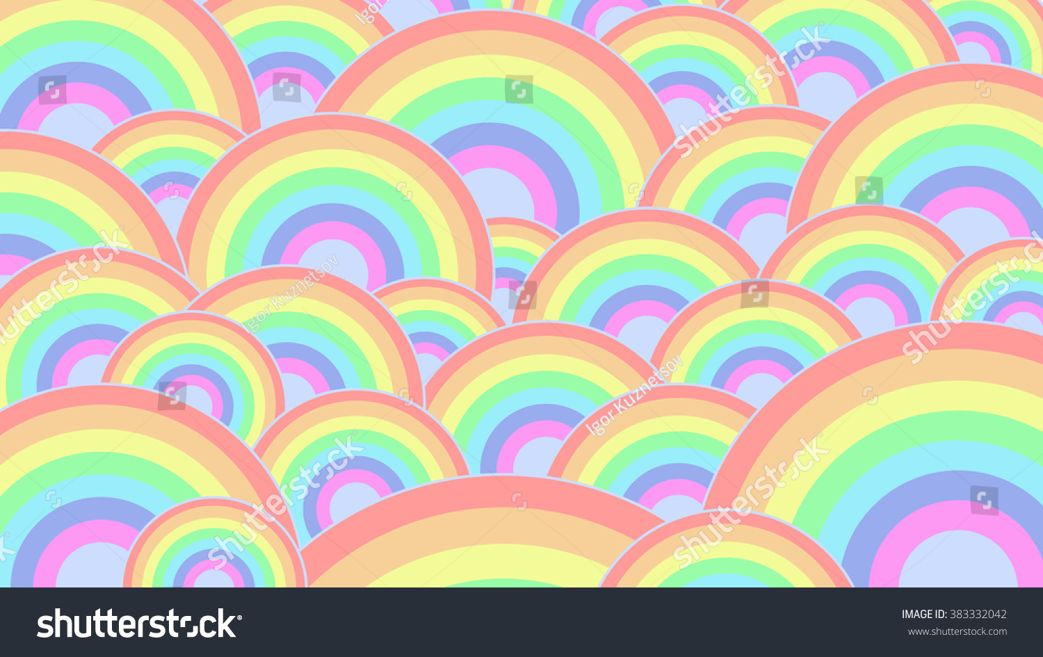 Abstract Bright Rainbow Wallpaper Stock Vector (Royalty Free) 383332042 ...