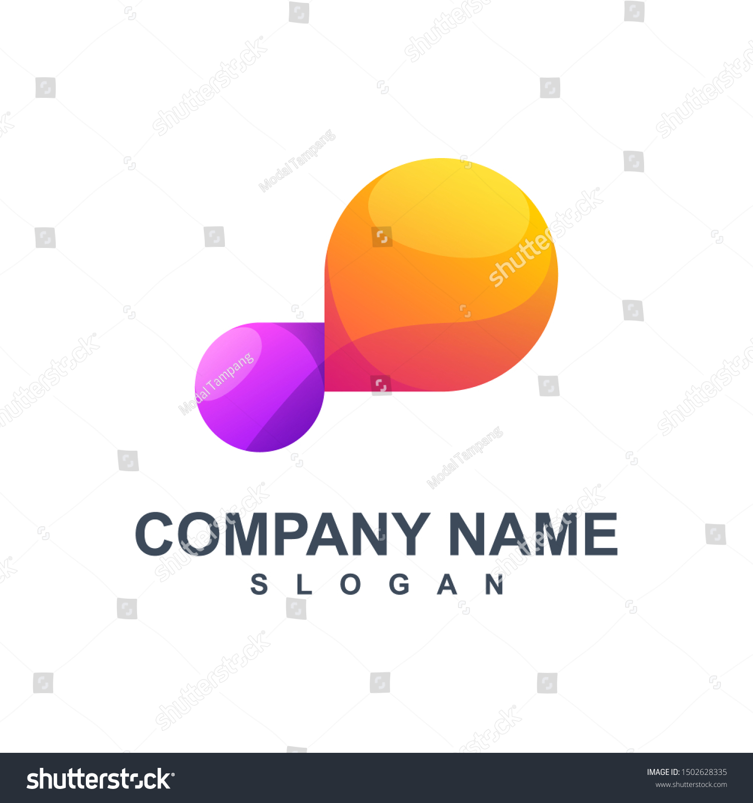 Abstract Bubble Logo Design Vector Illustration Stock Vector (Royalty ...