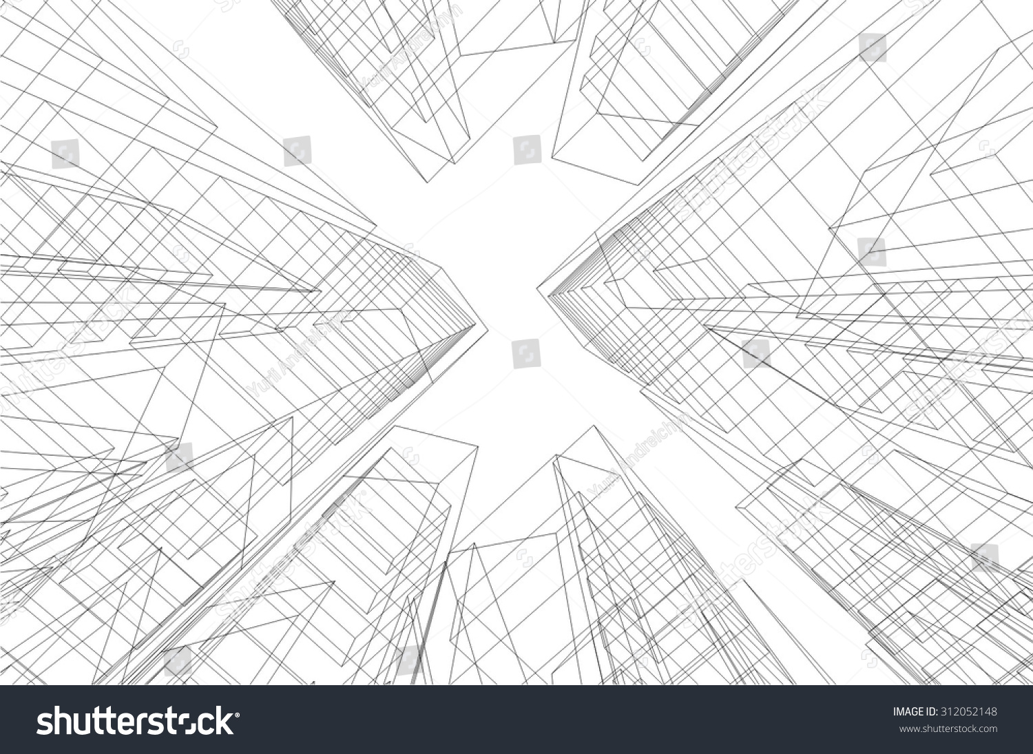 Edificios abstractos 3d. Antecedentes arquitectónicos: vector de stock ...