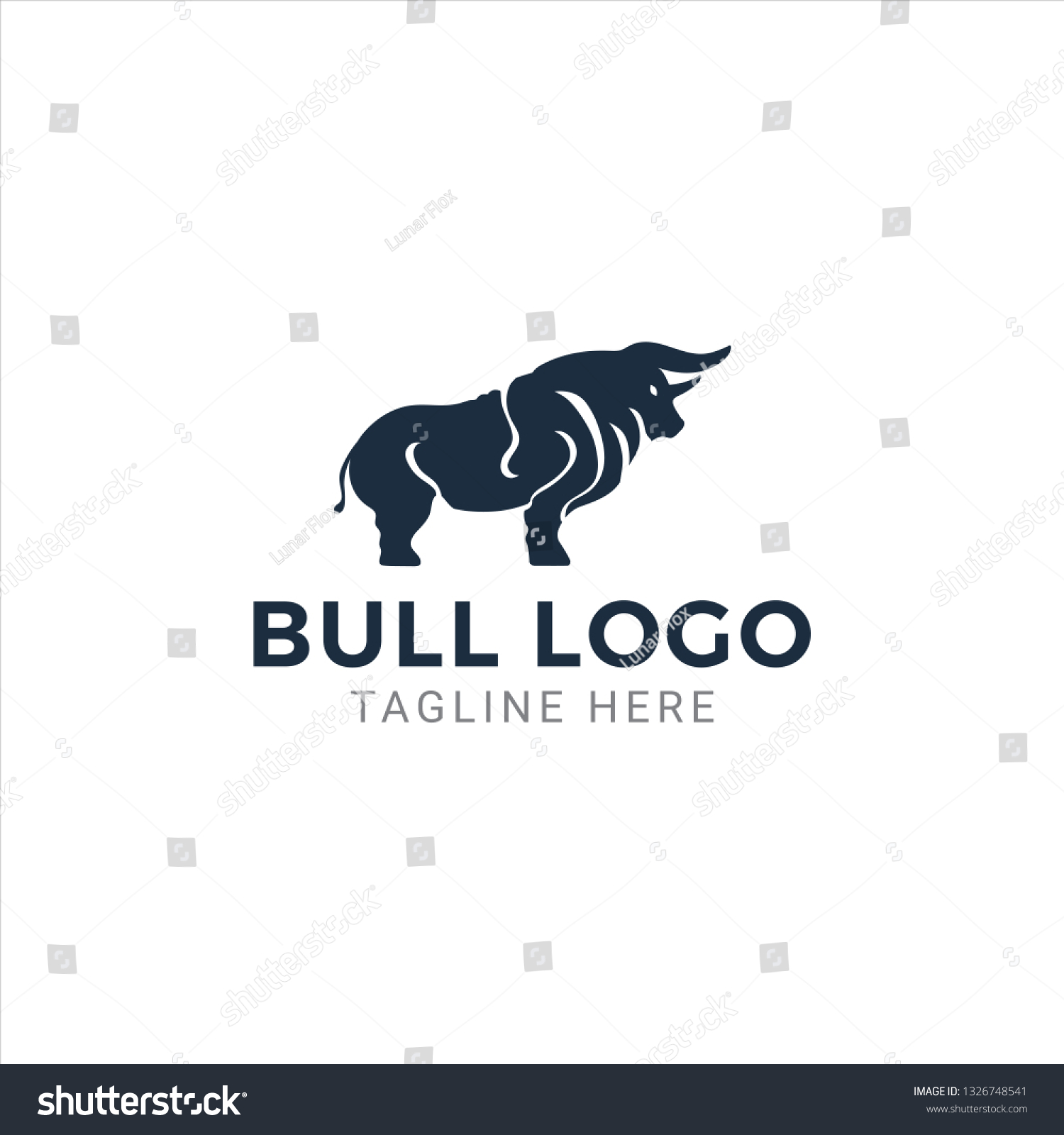 Abstract Bull Logo Design Vector Template Stock Vector (Royalty Free ...
