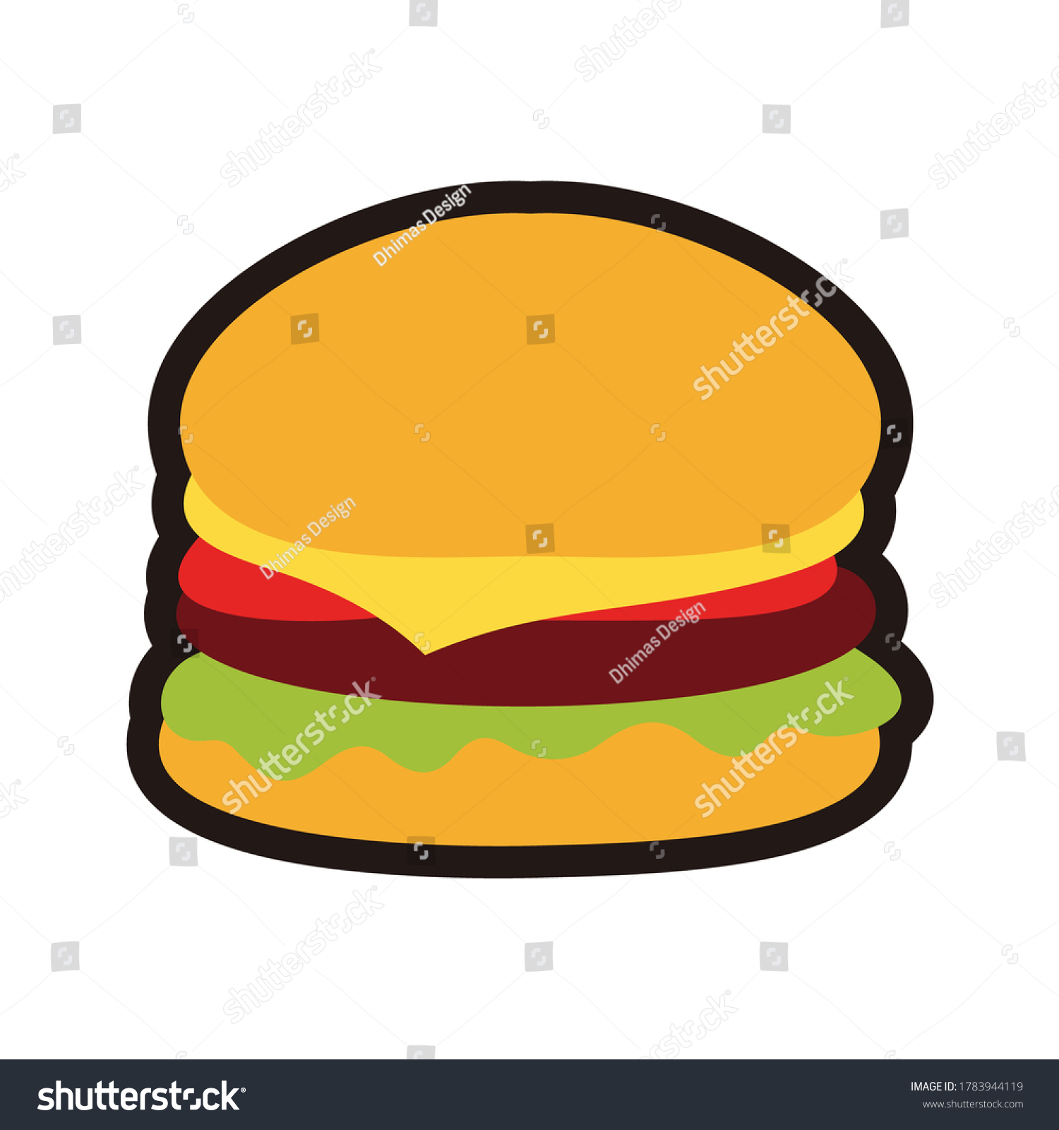 Abstract Burger Logo Design Template Stock Vector (Royalty Free ...