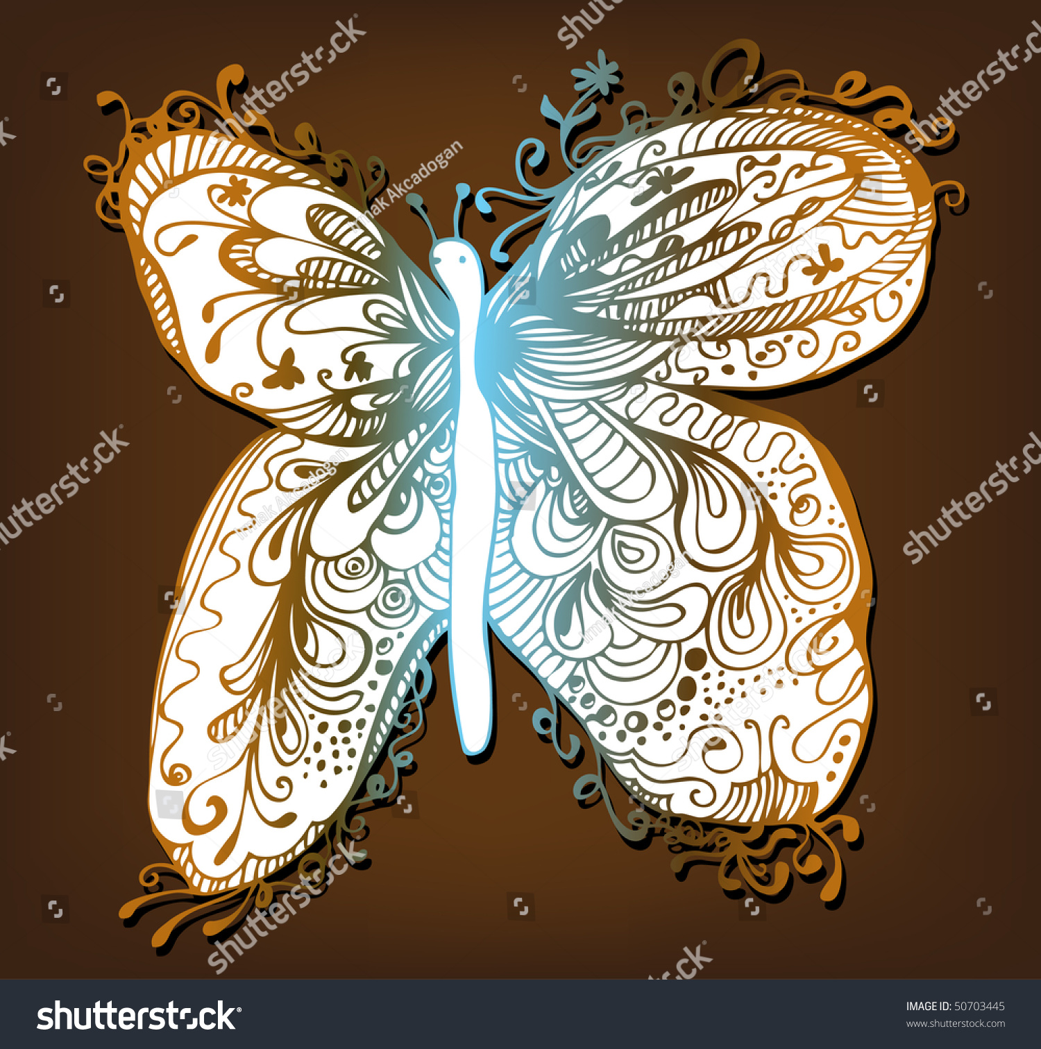 Abstract Butterfly Drawing Stock Vector (Royalty Free) 50703445 ...
