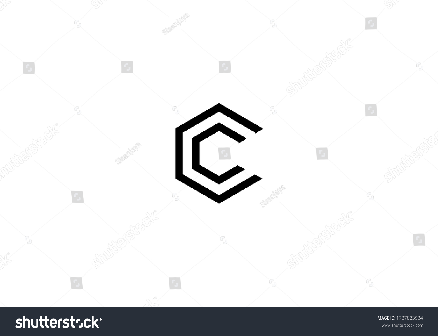 Abstract C Alphabet Logo Vector Stock Vector (Royalty Free) 1737823934 ...