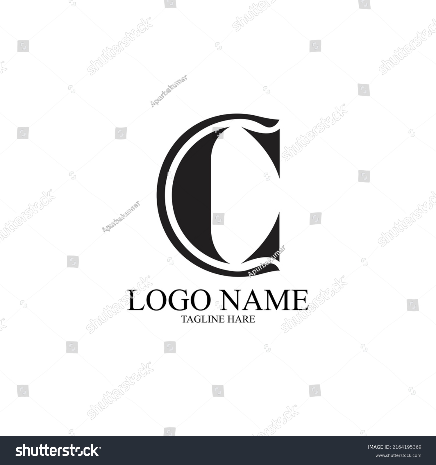 Abstract C Logo Design Eps Stock Vector (Royalty Free) 2164195369 ...