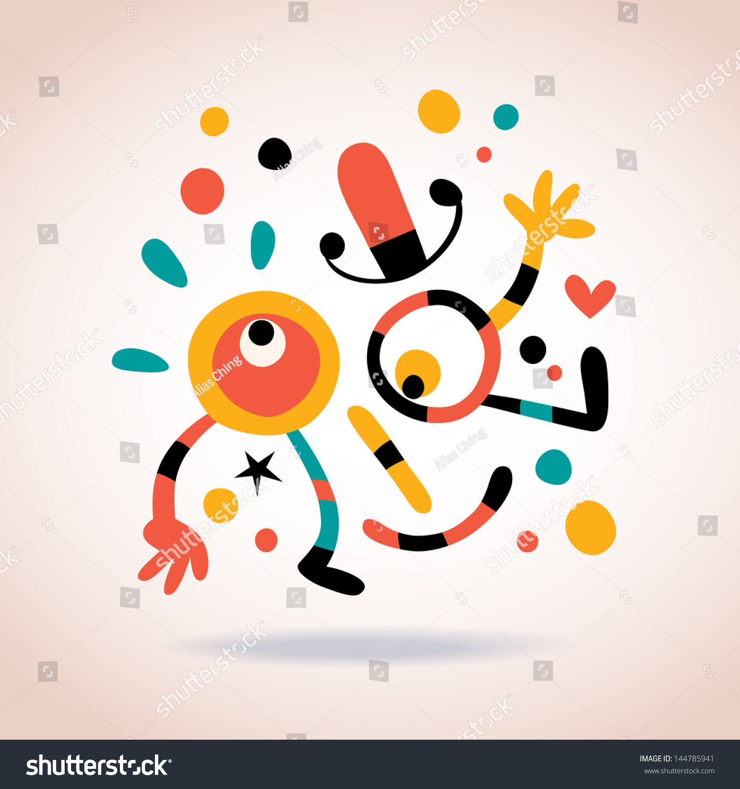 Abstract Character Stock Vector Royalty Free 144785941