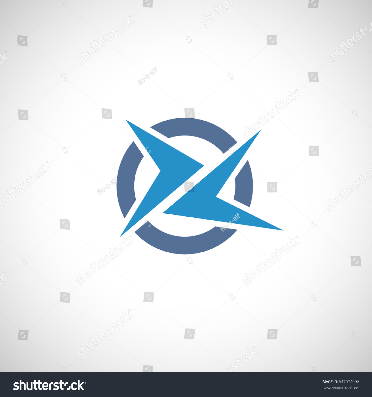 Abstract Check Mark Logo Stock Vector (Royalty Free) 647074096 ...