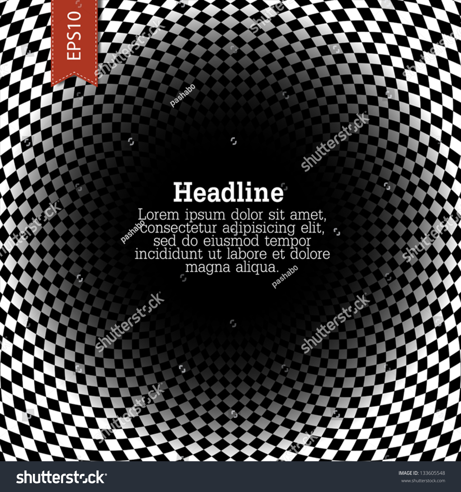 Abstract Checkered Background Space Text Center Stock Vector (Royalty ...
