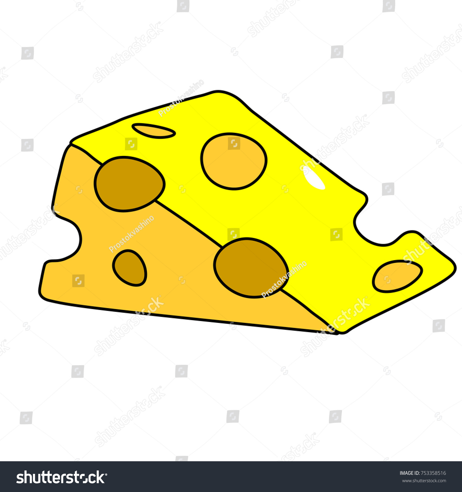 Abstract Cheese On White Background Stock Vector (Royalty Free ...