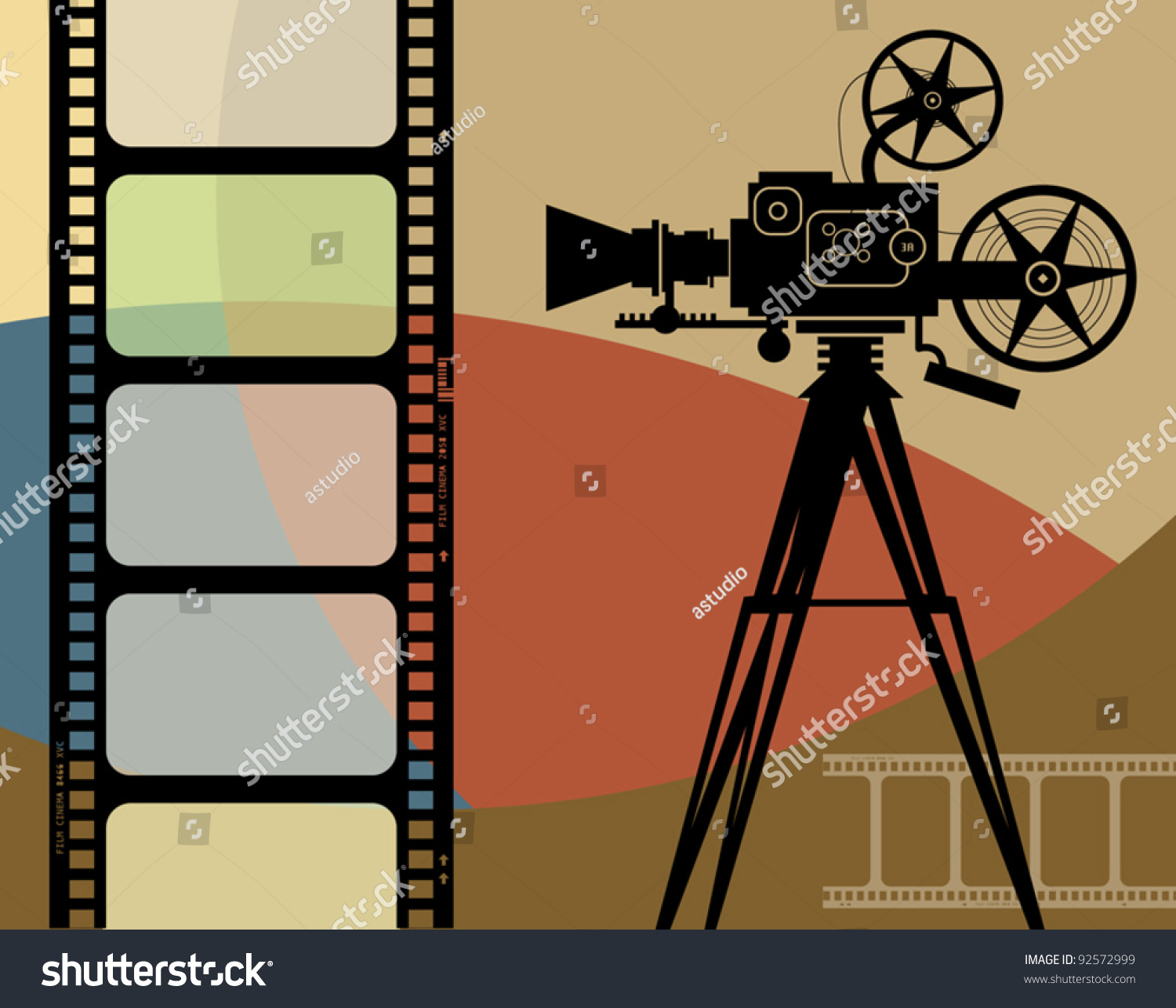 Fondo del cine abstracto, ilustración vectorial: vector de stock (libre ...