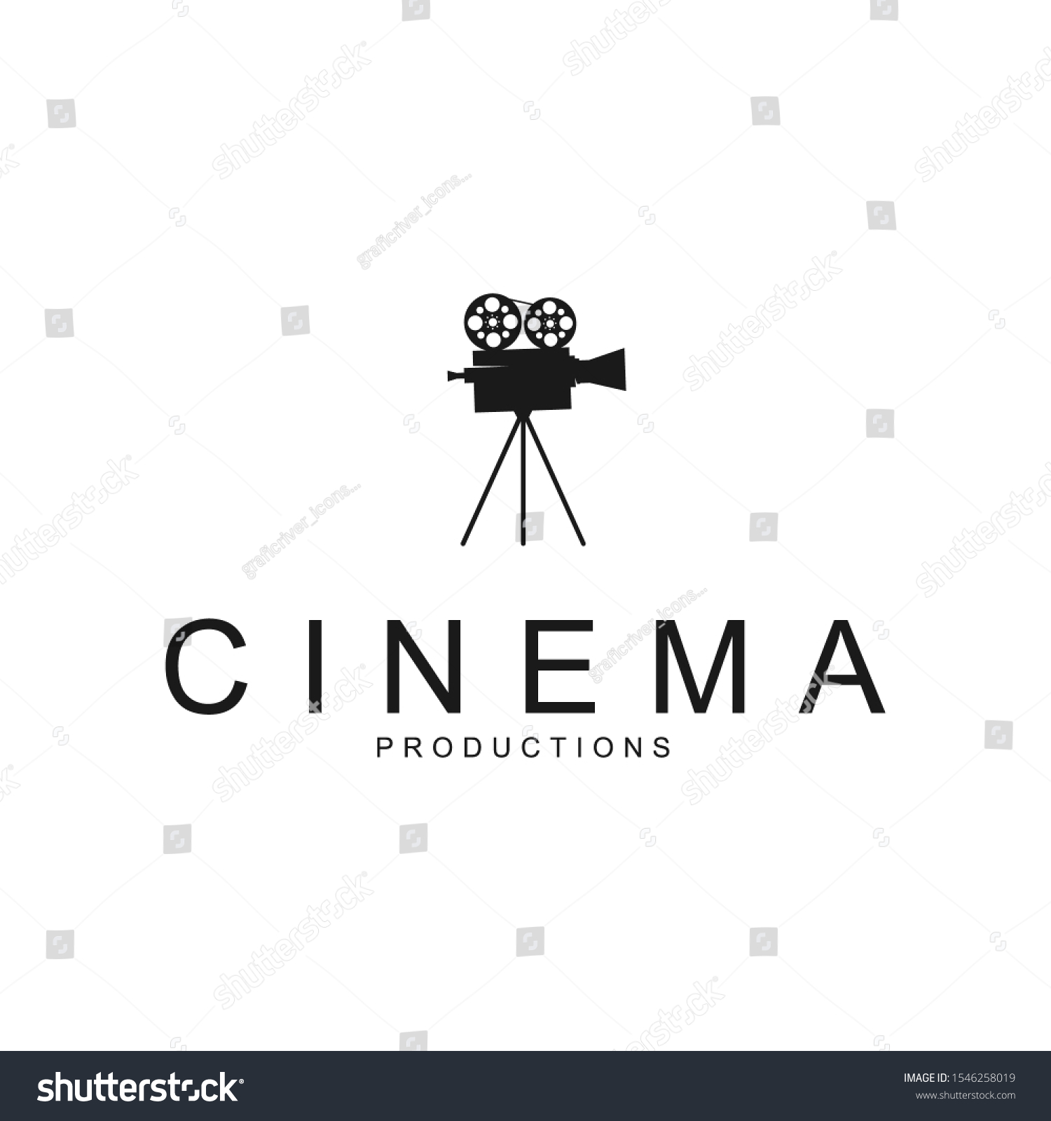 Abstract Cinema Logo Icon Vector Design Stock Vector (Royalty Free ...