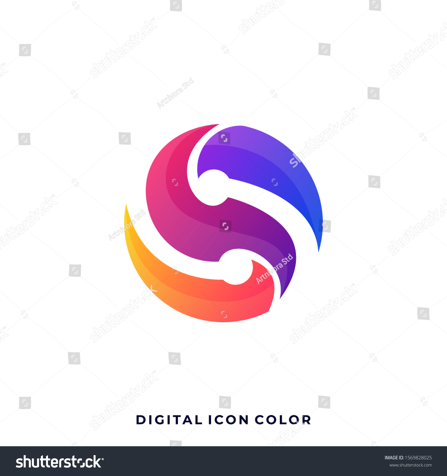 Abstract Circle Illustration Vector Template Suitable Stock Vector ...